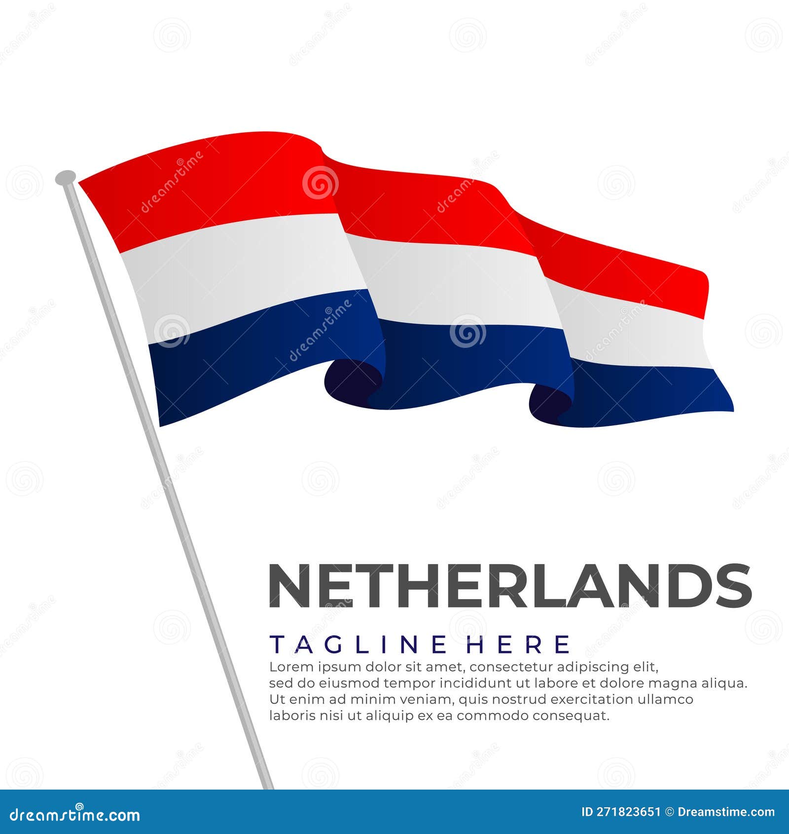 Template Vector Netherlands Flag Modern Design Stock Vector ...