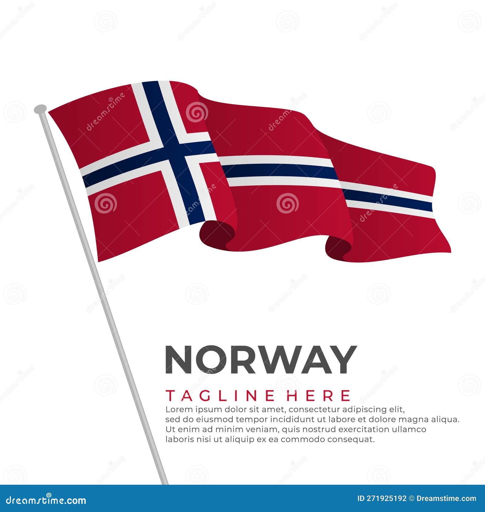 Template Vector Norway Flag Modern Design Stock Vector - Illustration ...