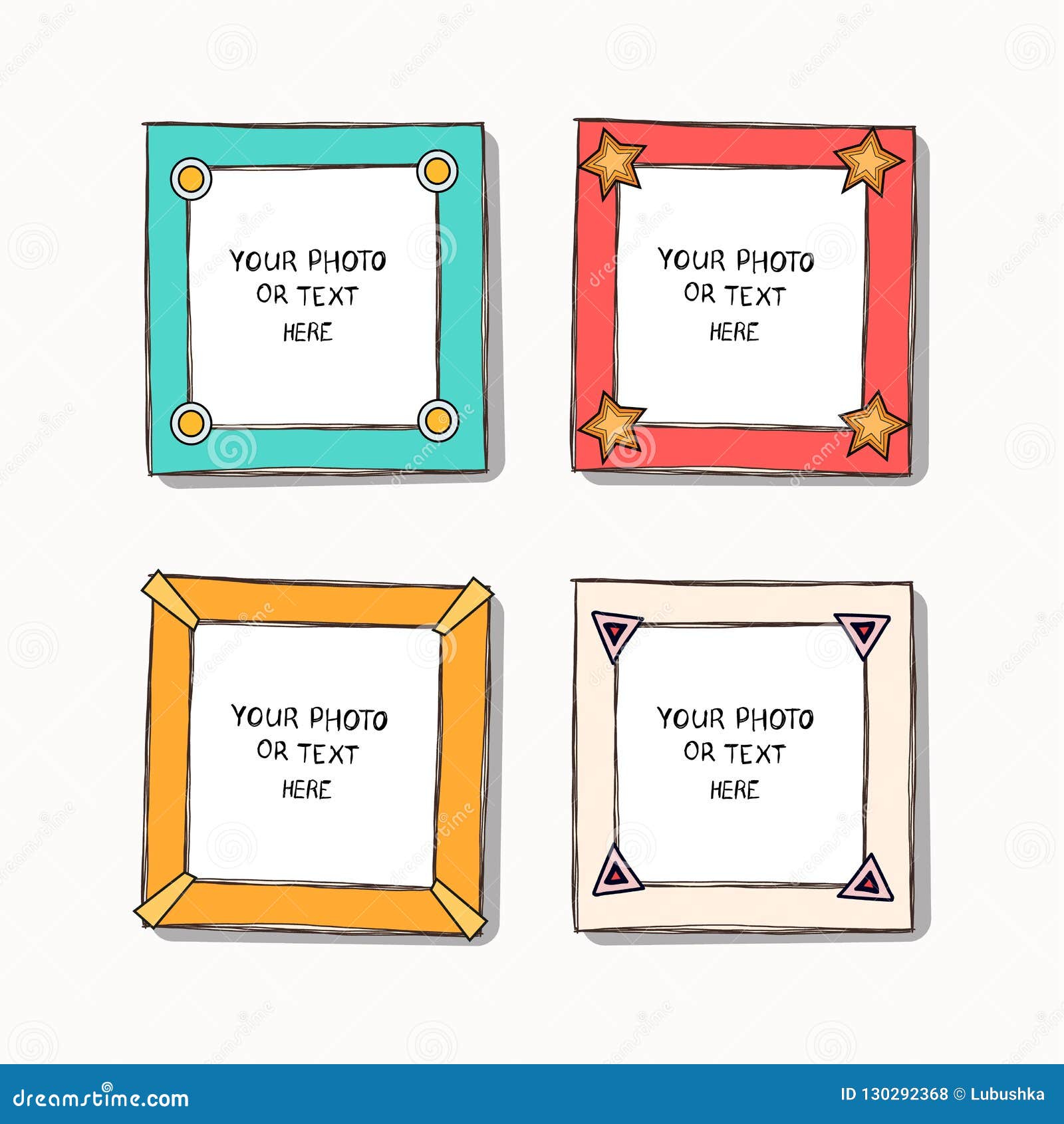 Template Vector Photo Frames Stock Vector - Illustration of collage ...