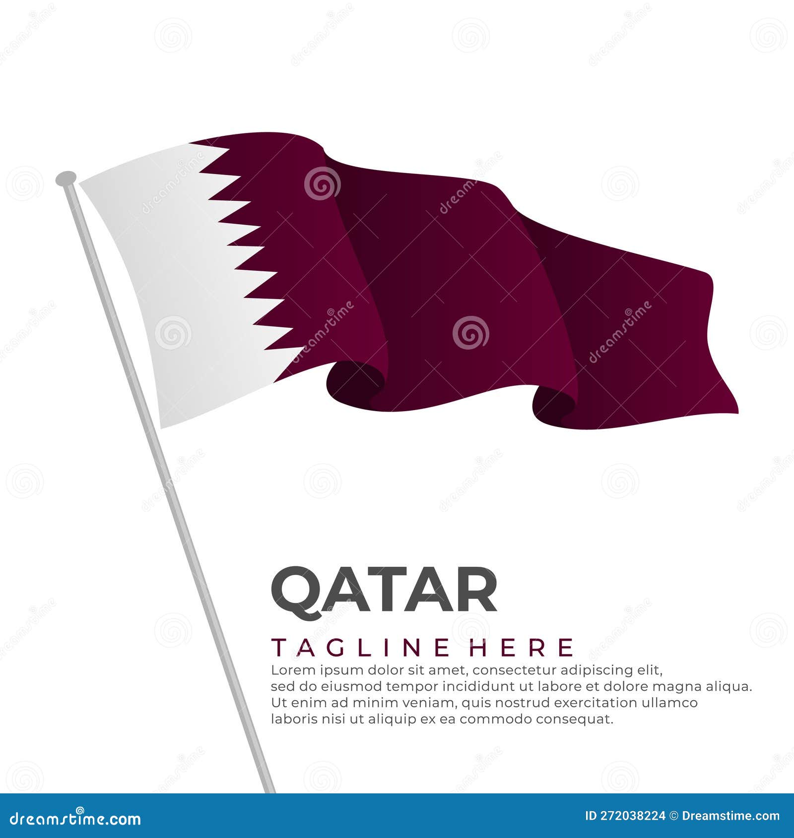 Template Vector Qatar Flag Modern Design Stock Vector - Illustration of ...