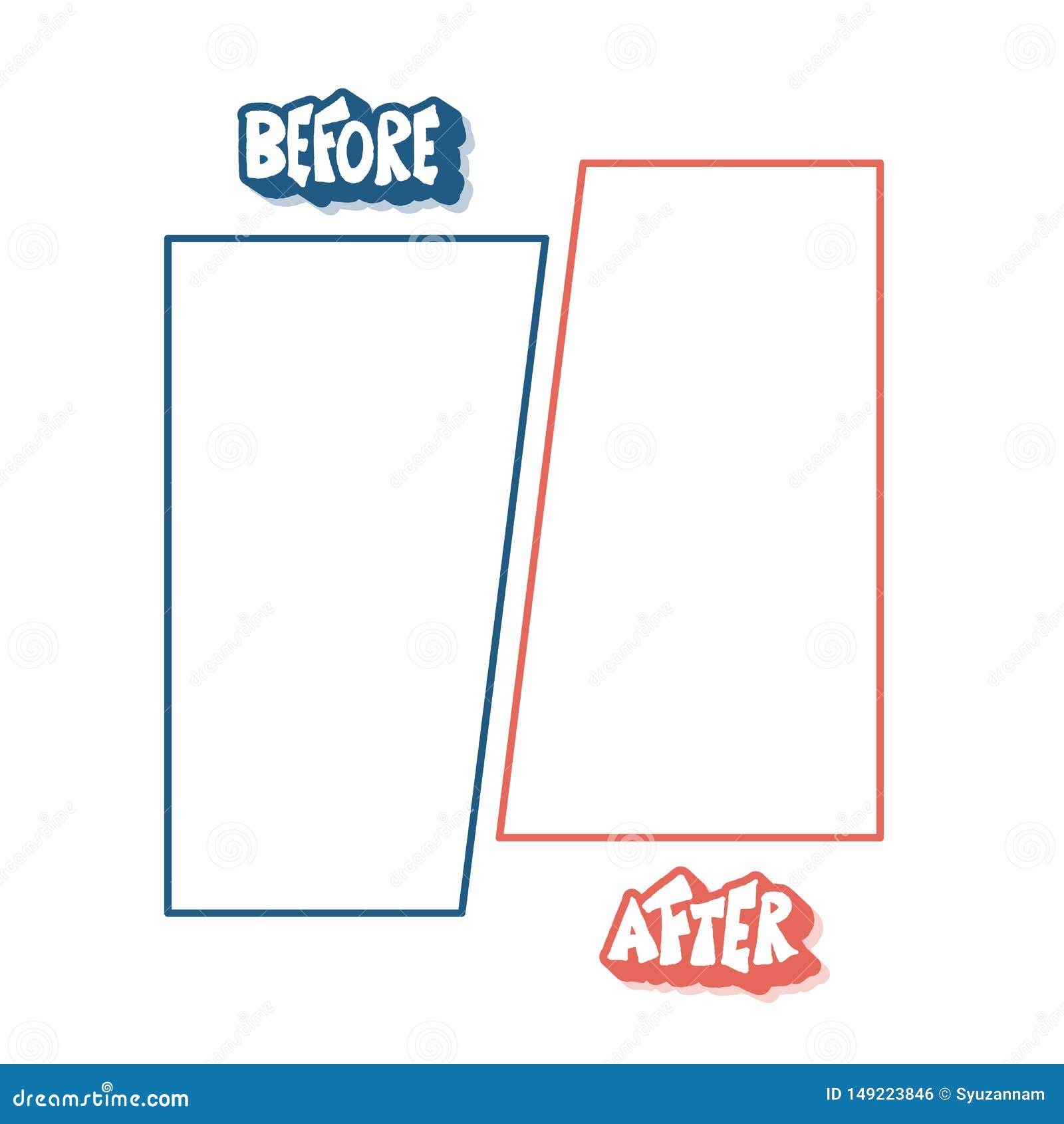 Before and after Template. Vector Screen Elements. Stock Vector ...