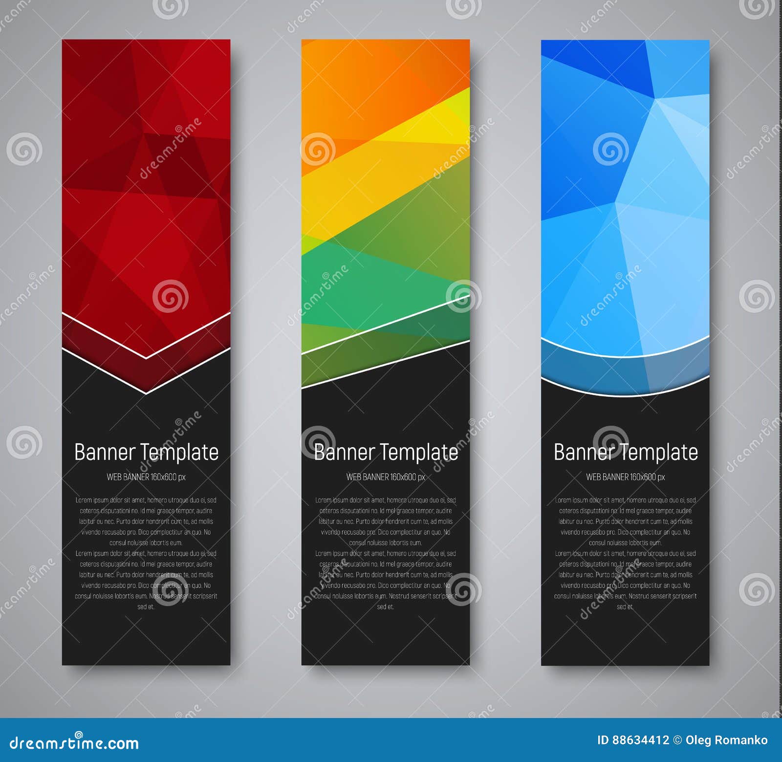Template Vertical Web Banner Stock Vector - Illustration of corporate ...