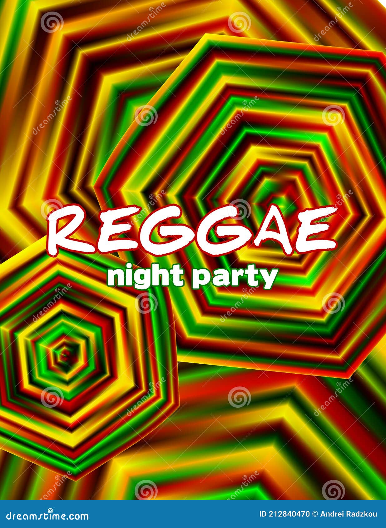 Template For Reggae Party Flyer. Vector. CMYK Colors | CartoonDealer ...