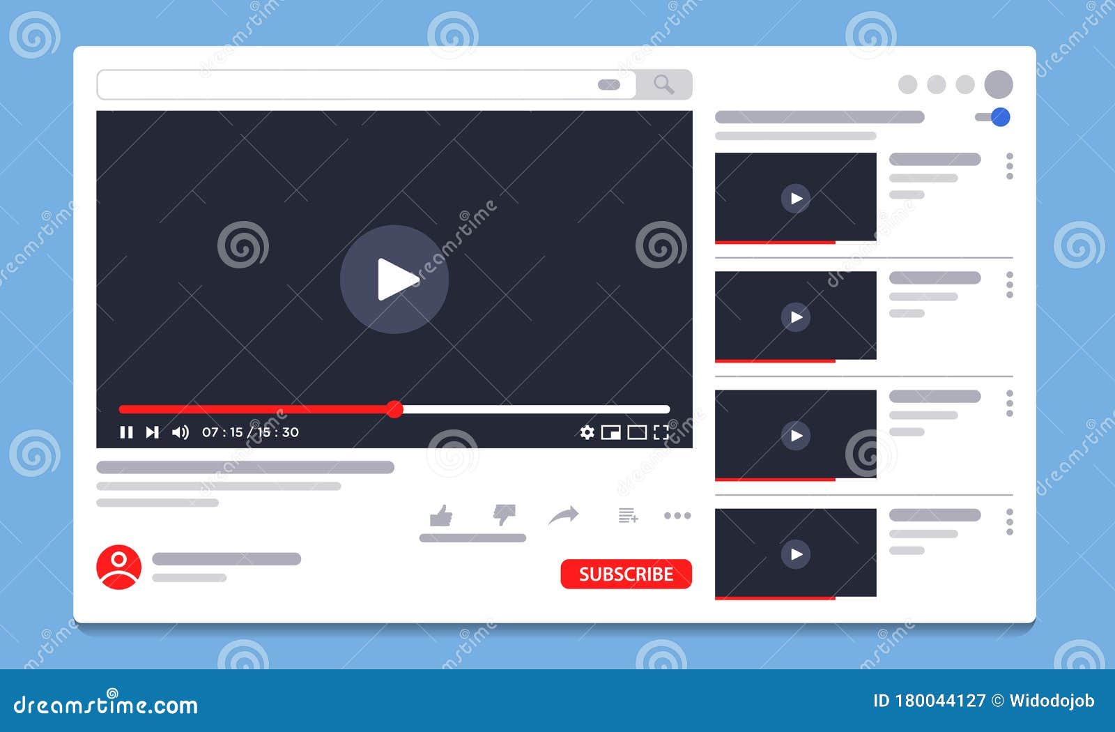 Template video mockup stock vector. Illustration of live - 180044127 Template video mockup stock vector. Illustration of live - 180044127