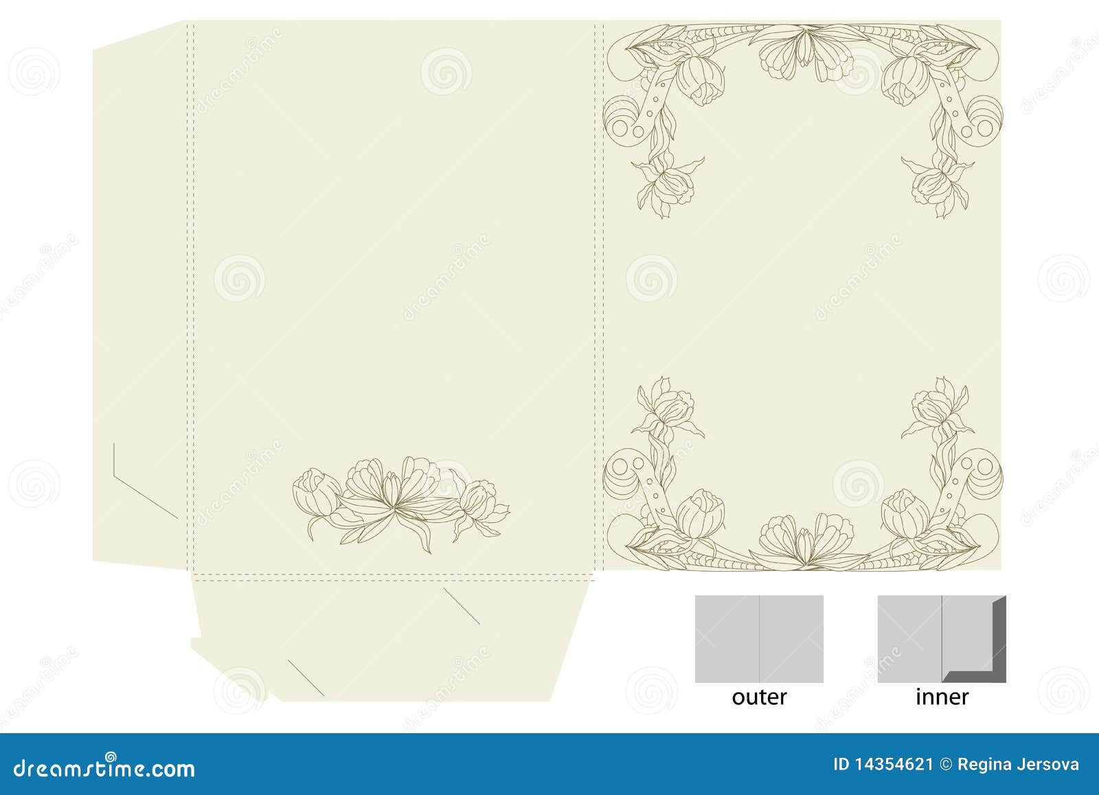 Template for Vintage Folder Stock Vector - Illustration of packaging ...