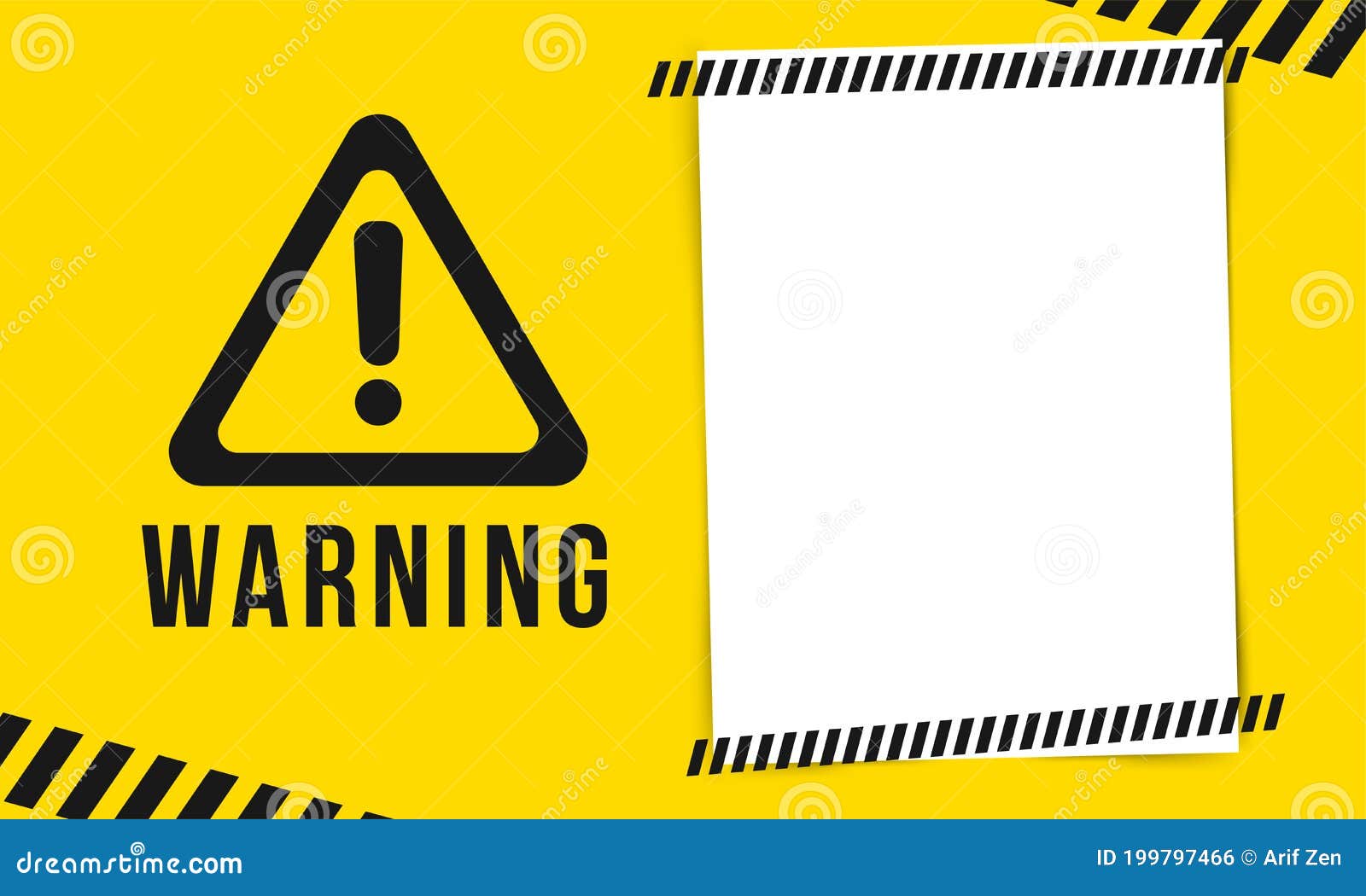 Template Warning Sign, Vector Illustration. Exclamation Mark Icon ...