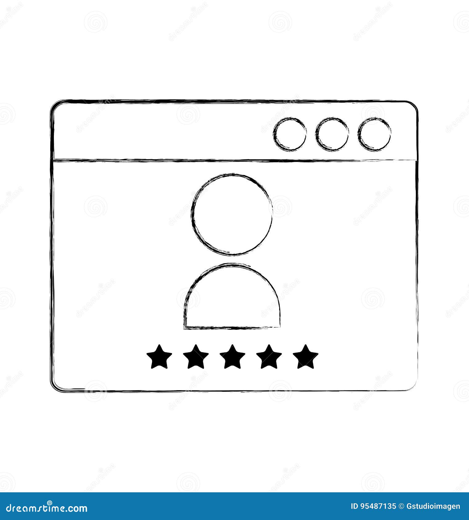 Template web with user stock vector. Illustration of simple - 95487135