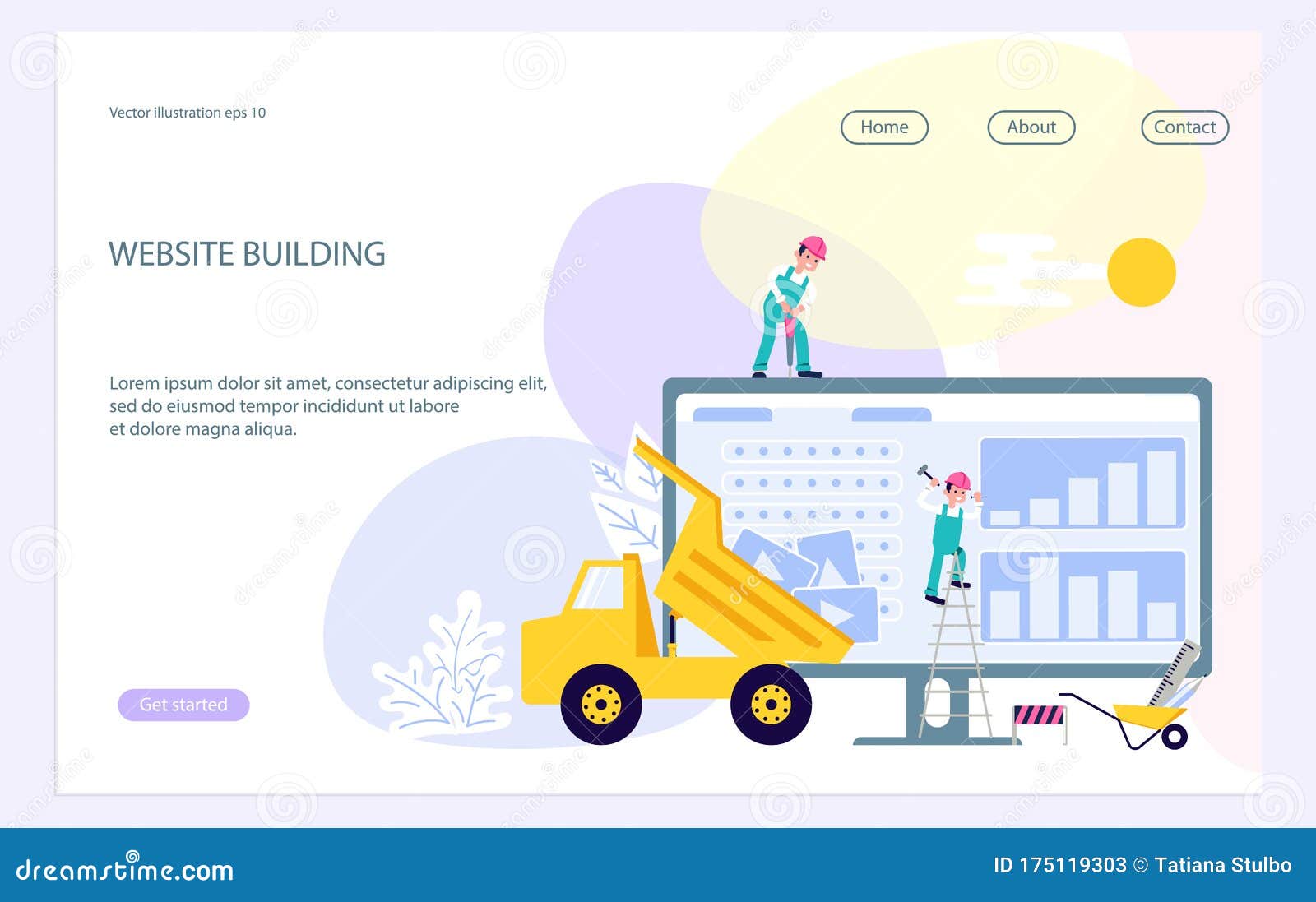 Template of Website Development Stock Vector - Illustration of ...