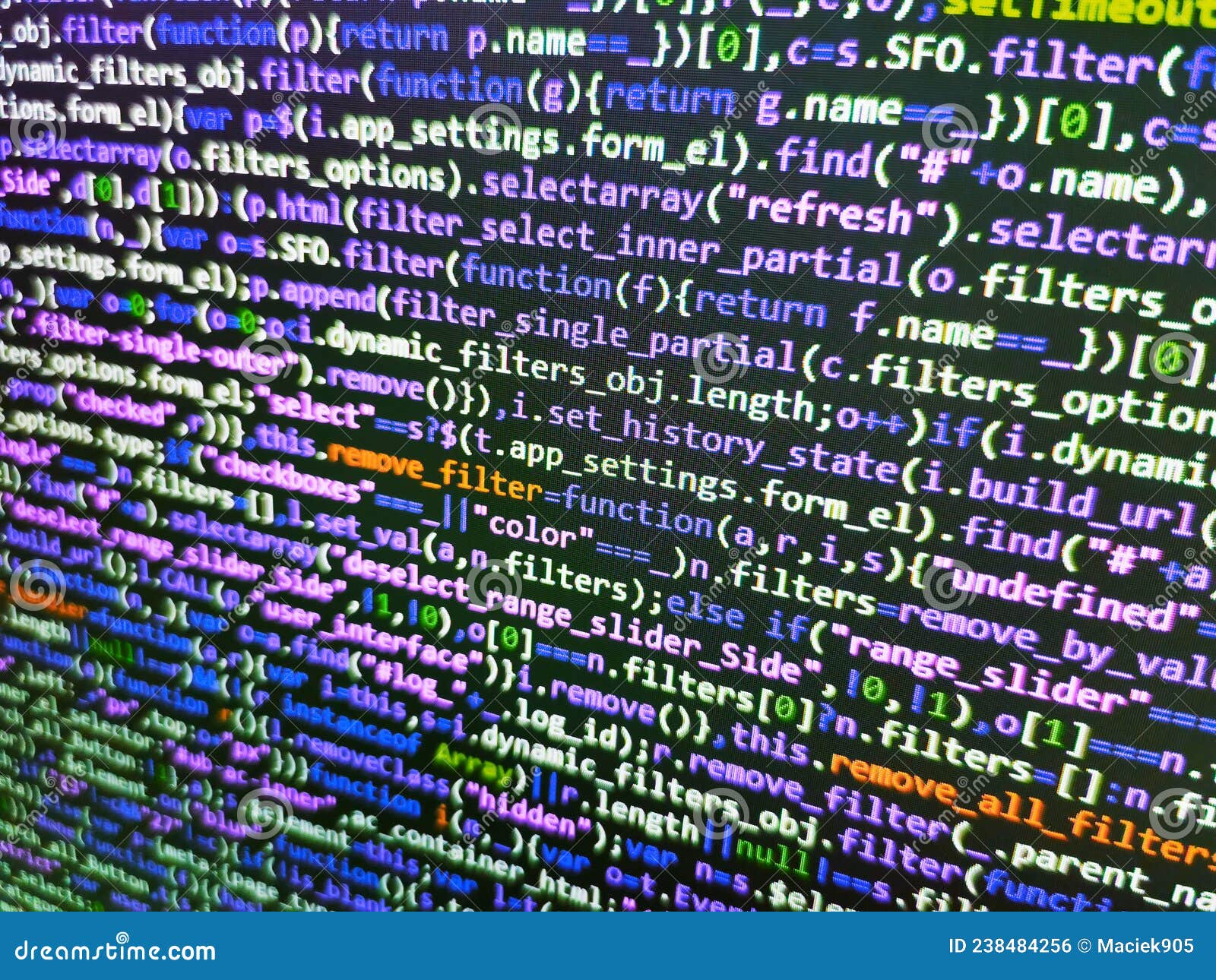 Template of Website, Selective Focus. PC Software Creation Business. Background of Software ...