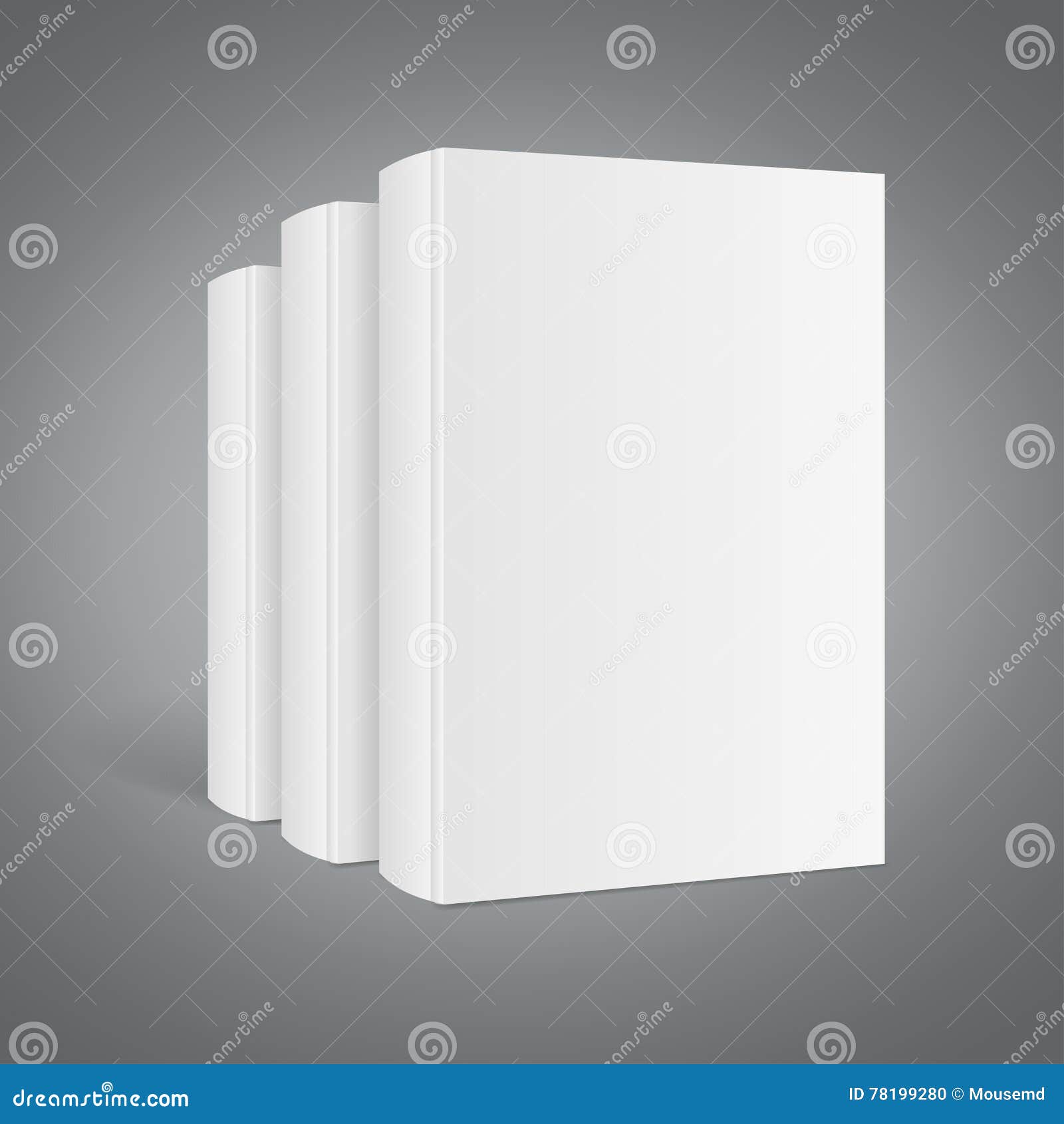 Template White Blank Book Stack. Vector Stock Vector - Illustration of ...
