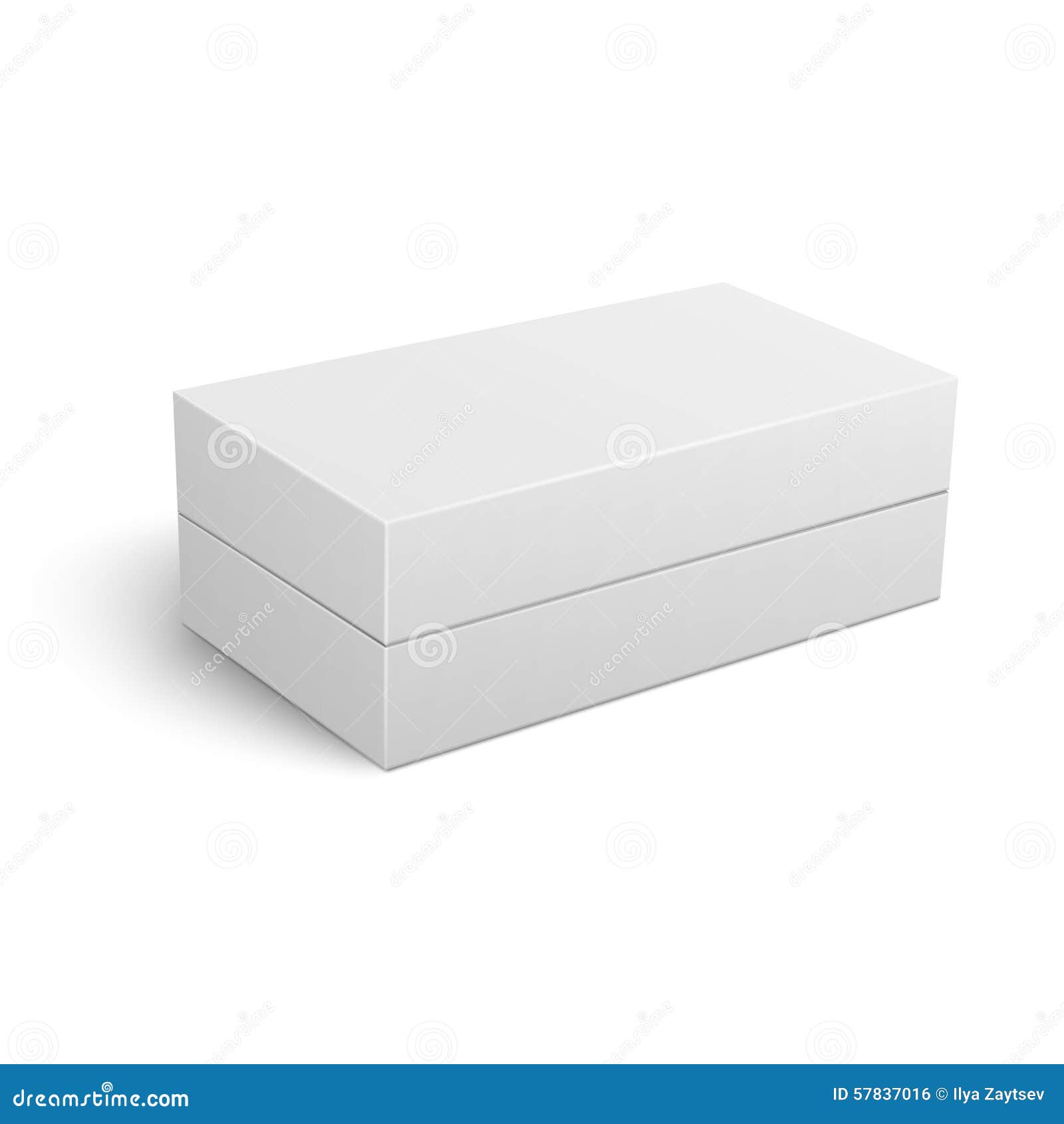 Template of White Closed Cardboard Box Stock Vector - Illustration of ...