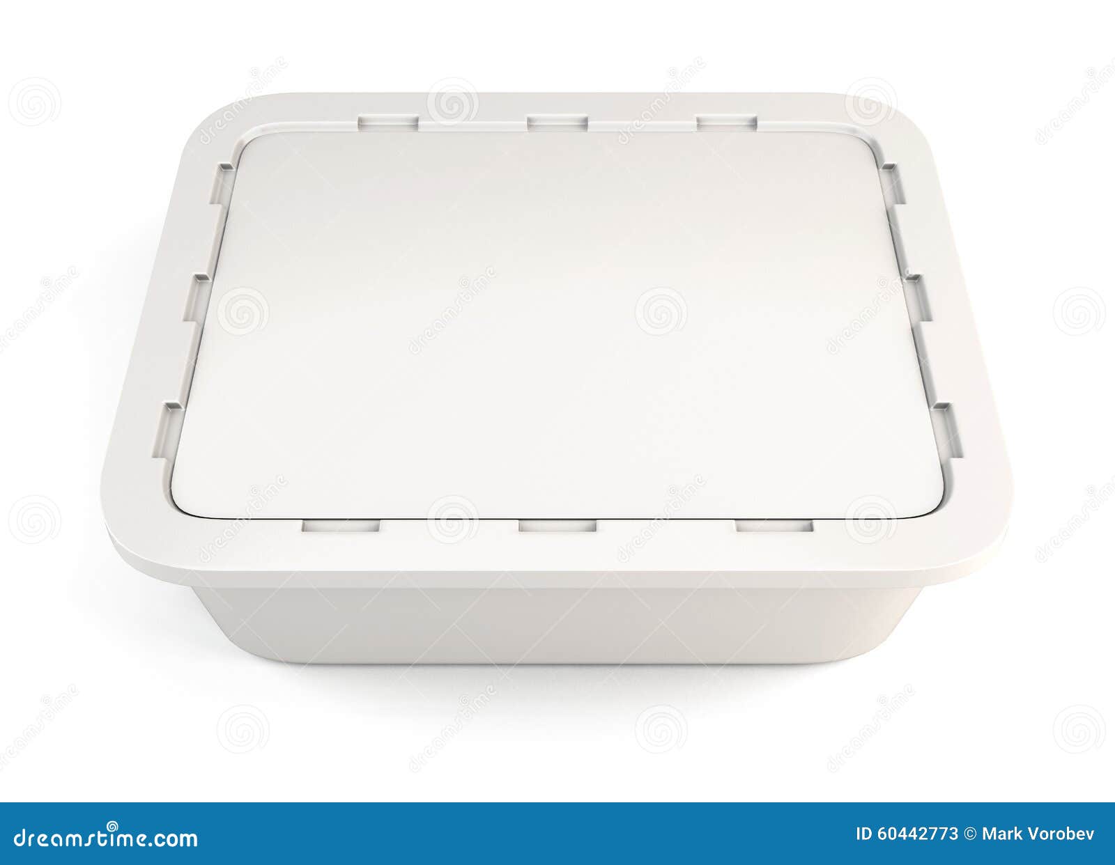 Template White Plastic Container for Food Stock Illustration ...