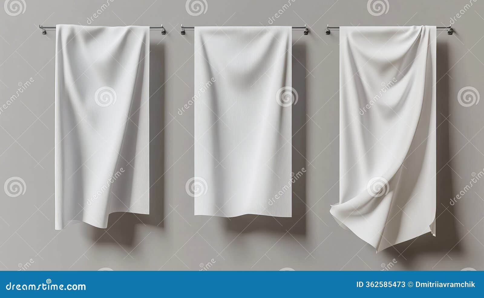 A Template of a White Vinyl Banner with Ropes Dangling. a Current ...