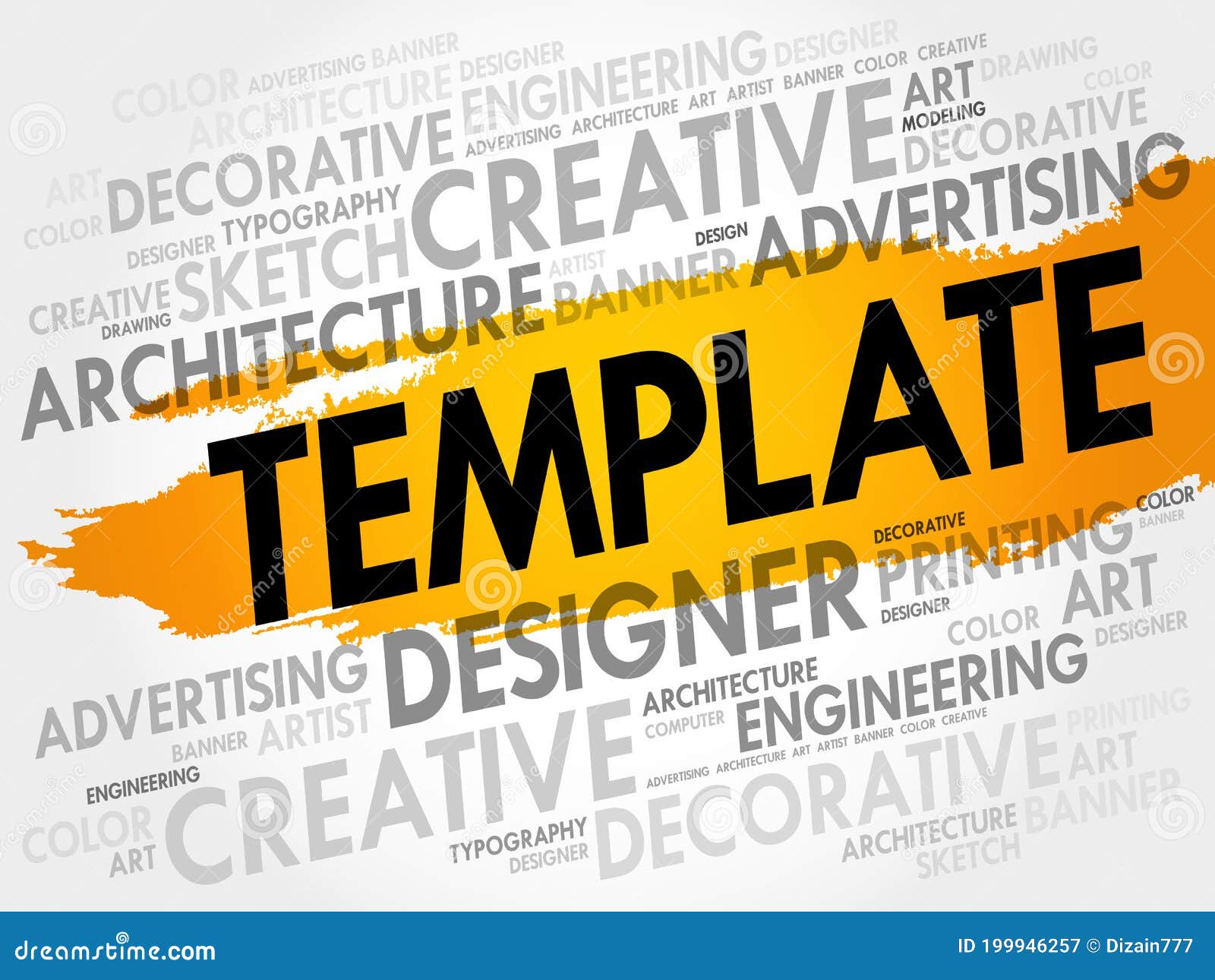 TEMPLATE word cloud stock illustration. Illustration of brochure ...