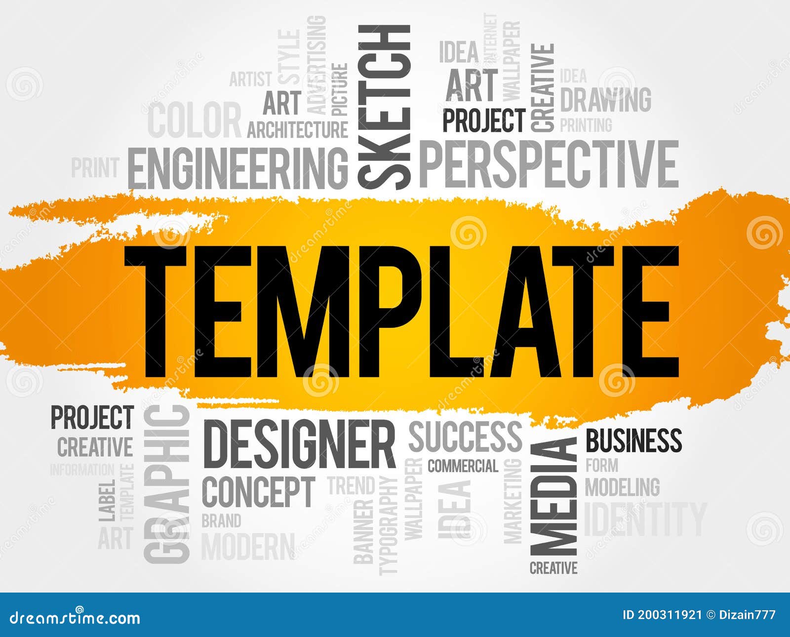 TEMPLATE word cloud stock illustration. Illustration of creative ...