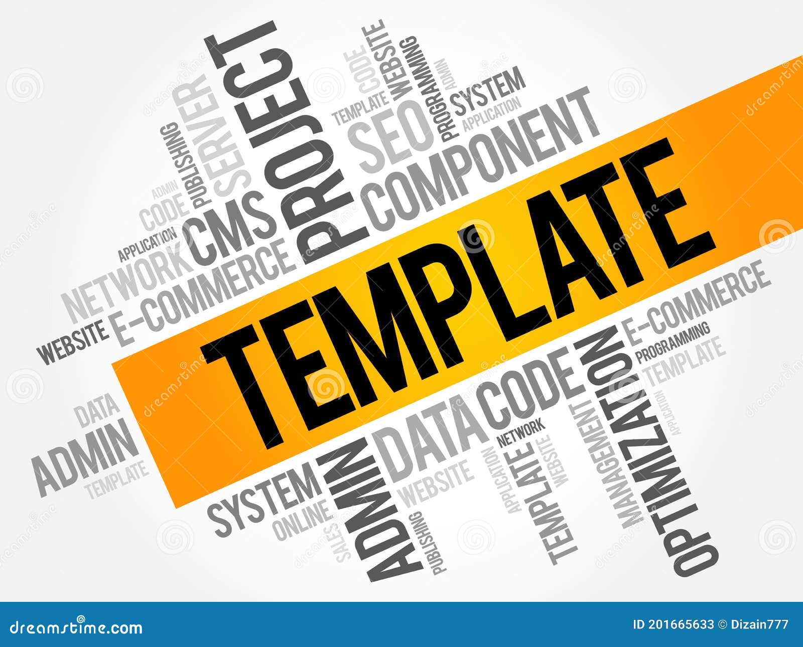 TEMPLATE Word Cloud Collage Stock Illustration - Illustration of ...