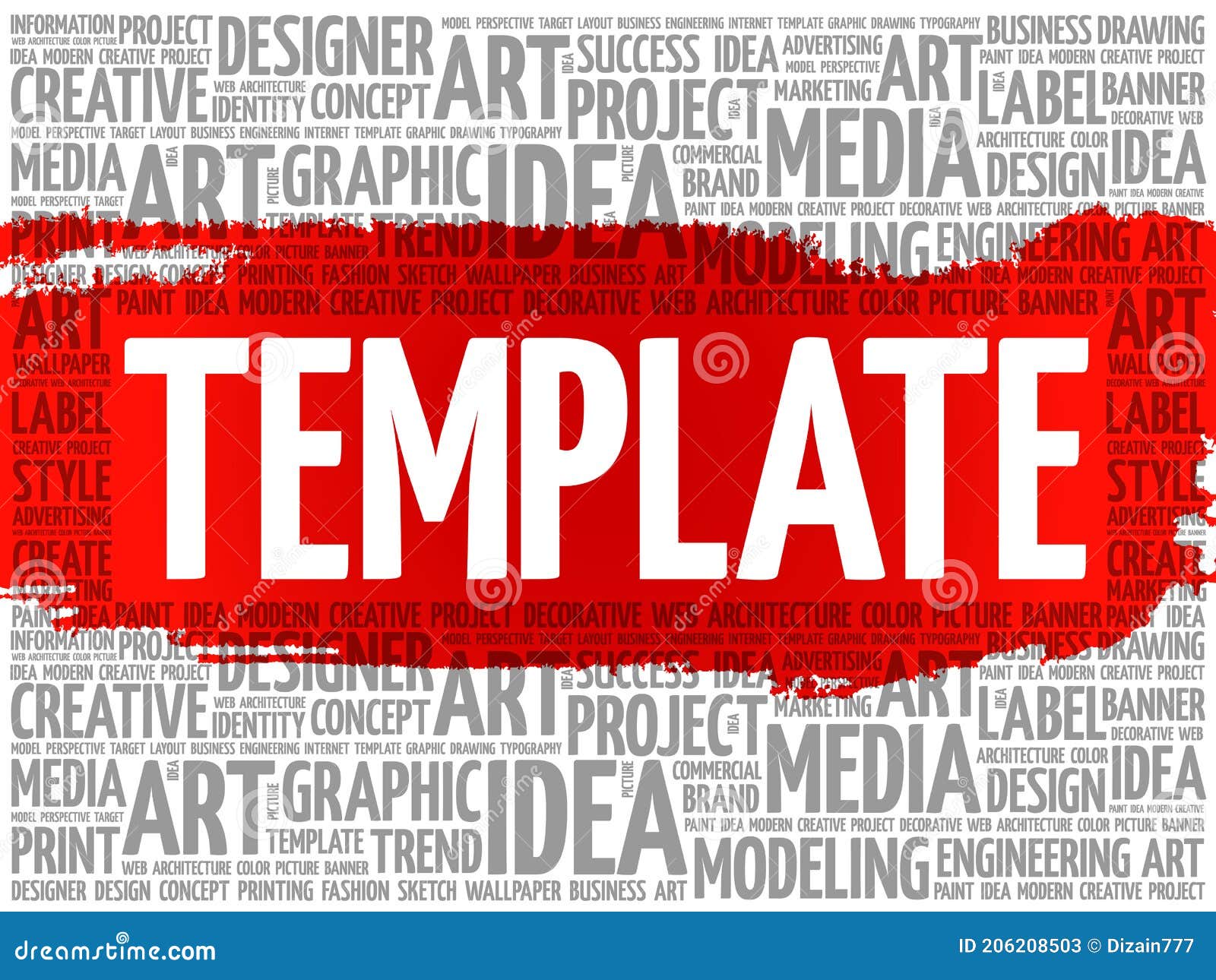 TEMPLATE word cloud stock illustration. Illustration of creative ...