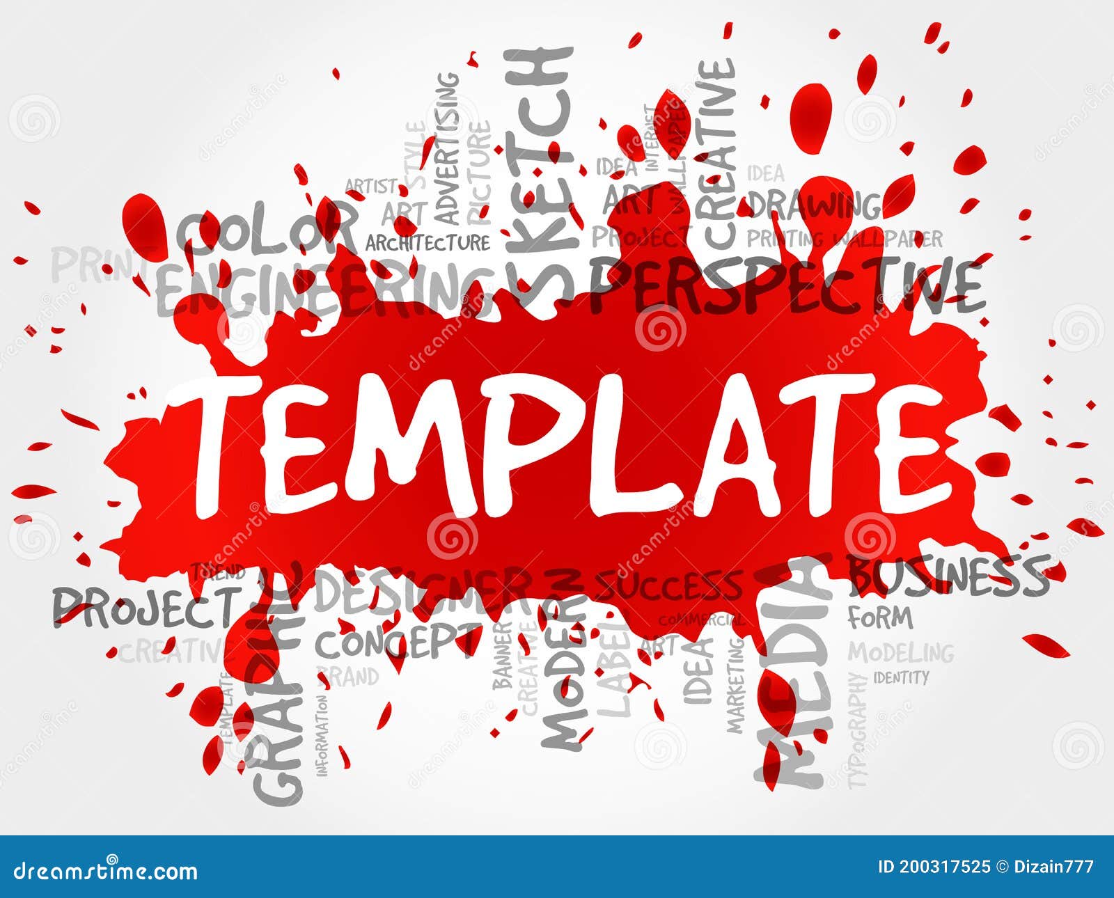 TEMPLATE word cloud stock illustration. Illustration of decorative ...