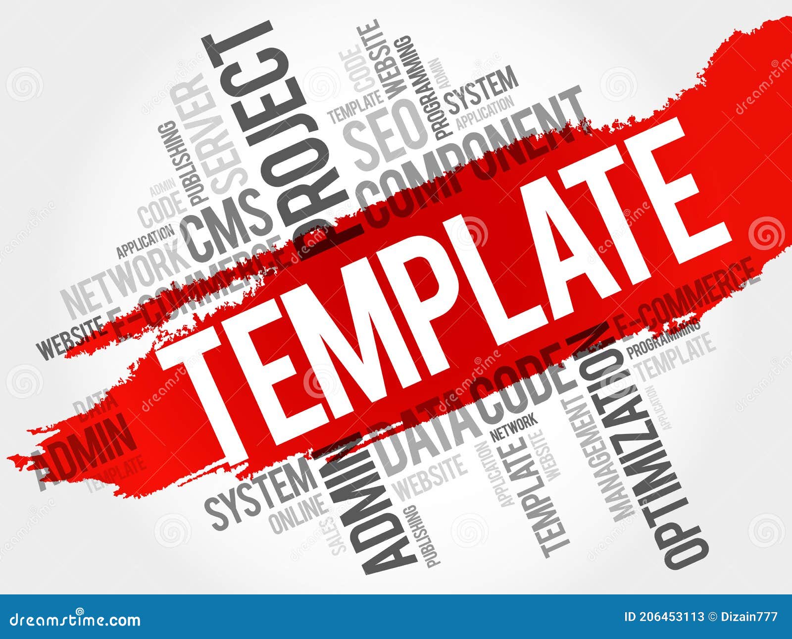 TEMPLATE word cloud stock illustration. Illustration of fantasy - 206453113