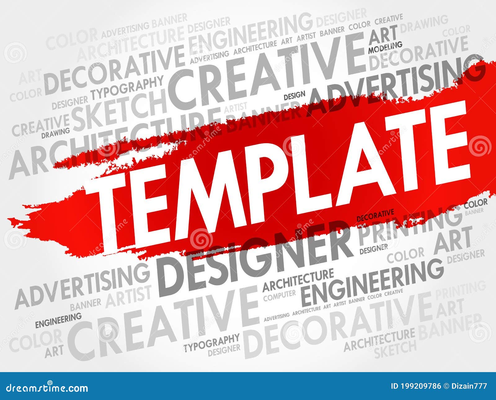 TEMPLATE word cloud stock illustration. Illustration of book - 199209786