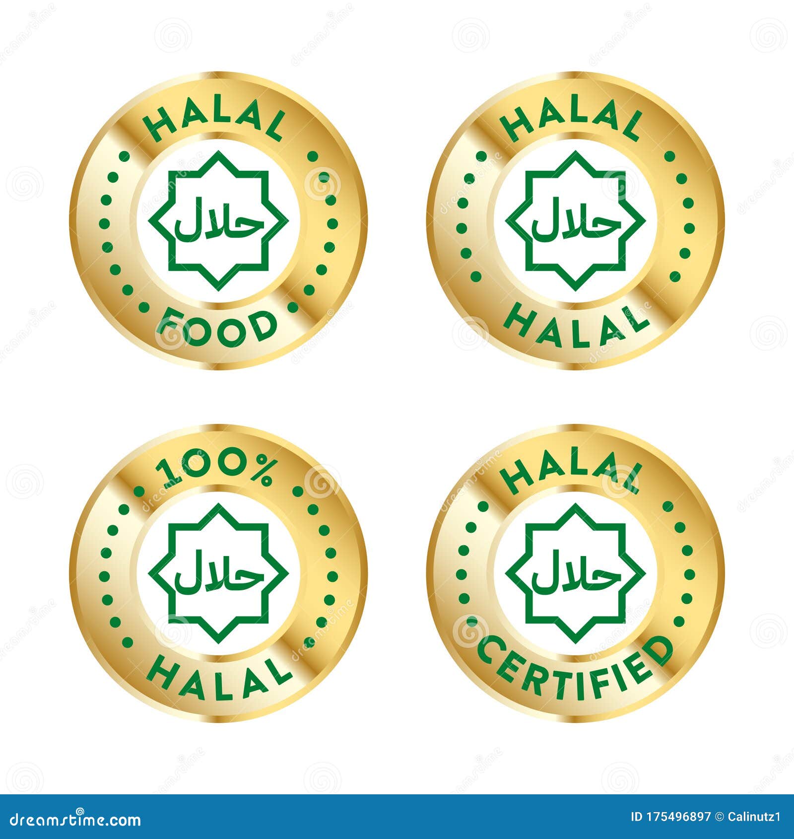 Halal Approved Vector Icons Set Stock Vector - Illustration of icon ...