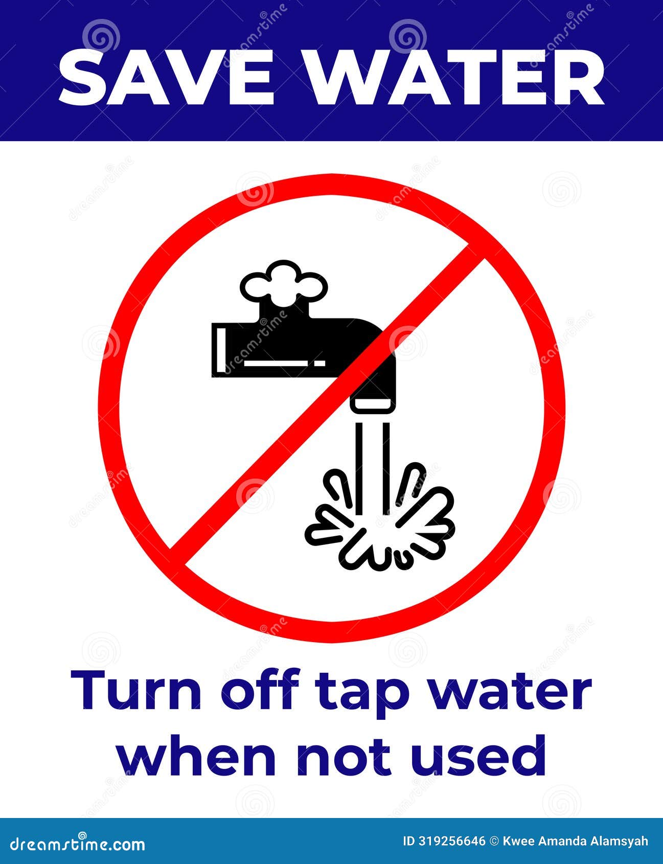 Save Water Vector Poster Banner Stock Vector - Illustration of ...