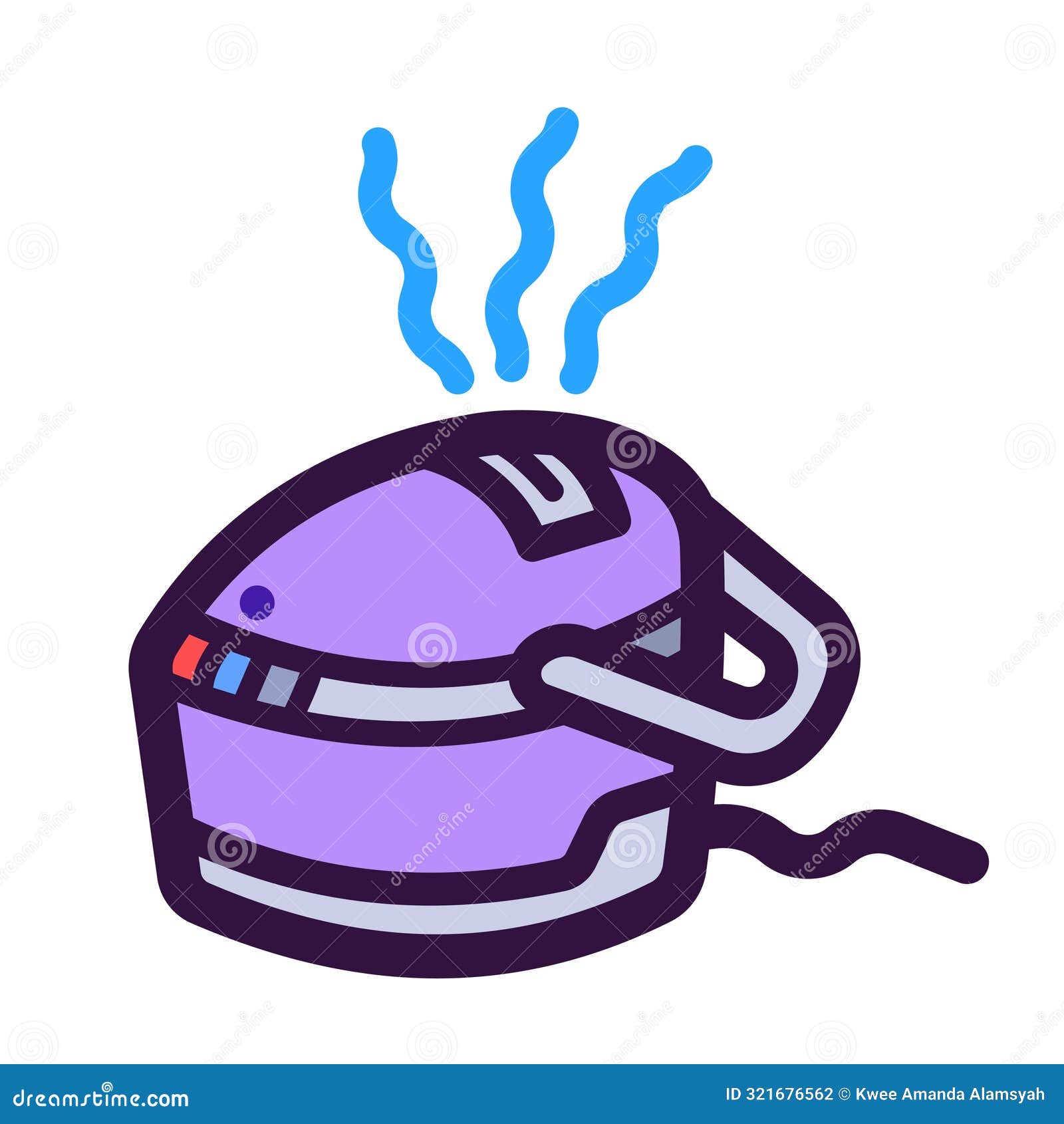 Purple Colored Rice Cooker Icon Stock Vector - Illustration of line ...