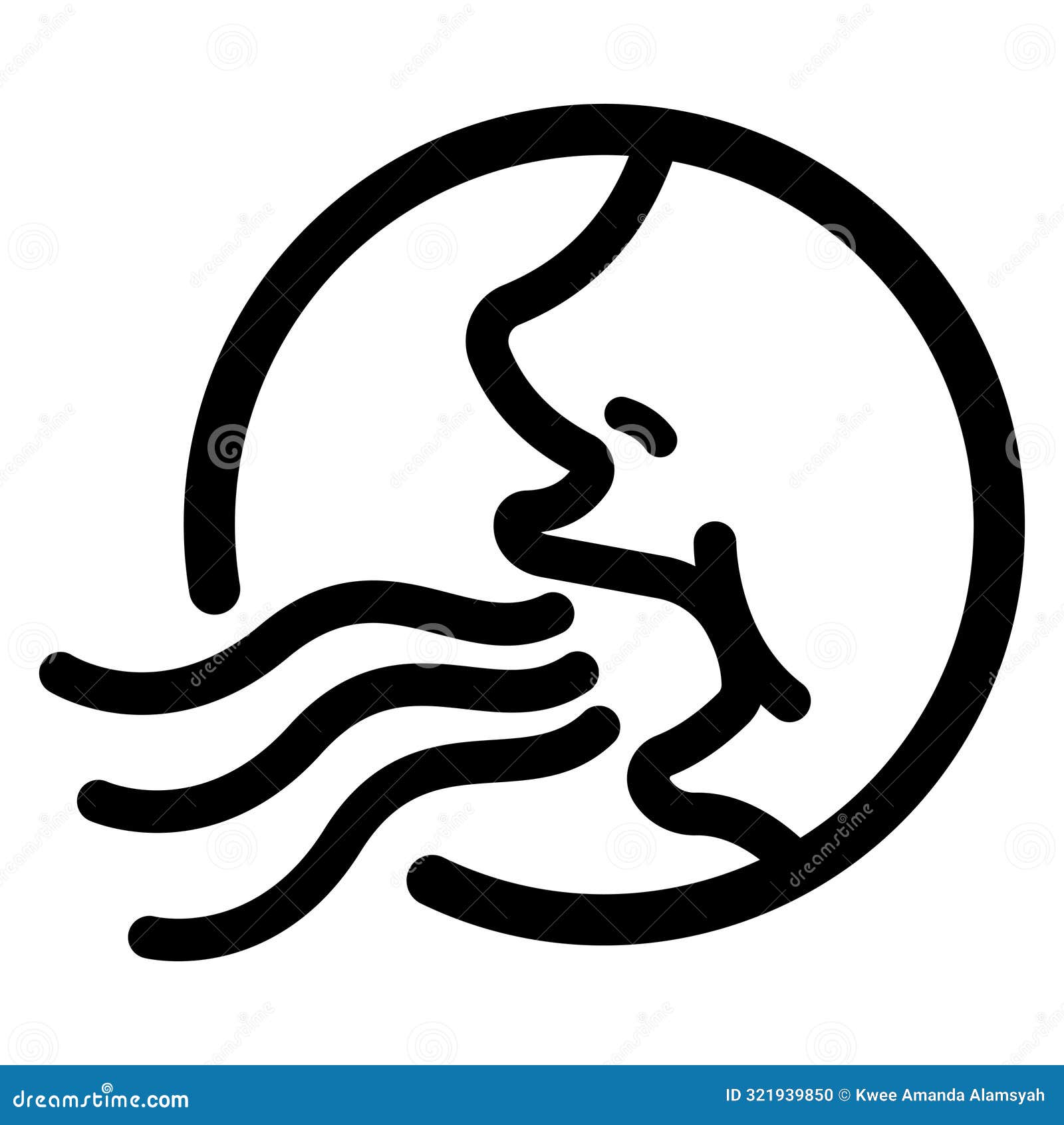 Yawn vector icon stock vector. Illustration of aroma - 321939850