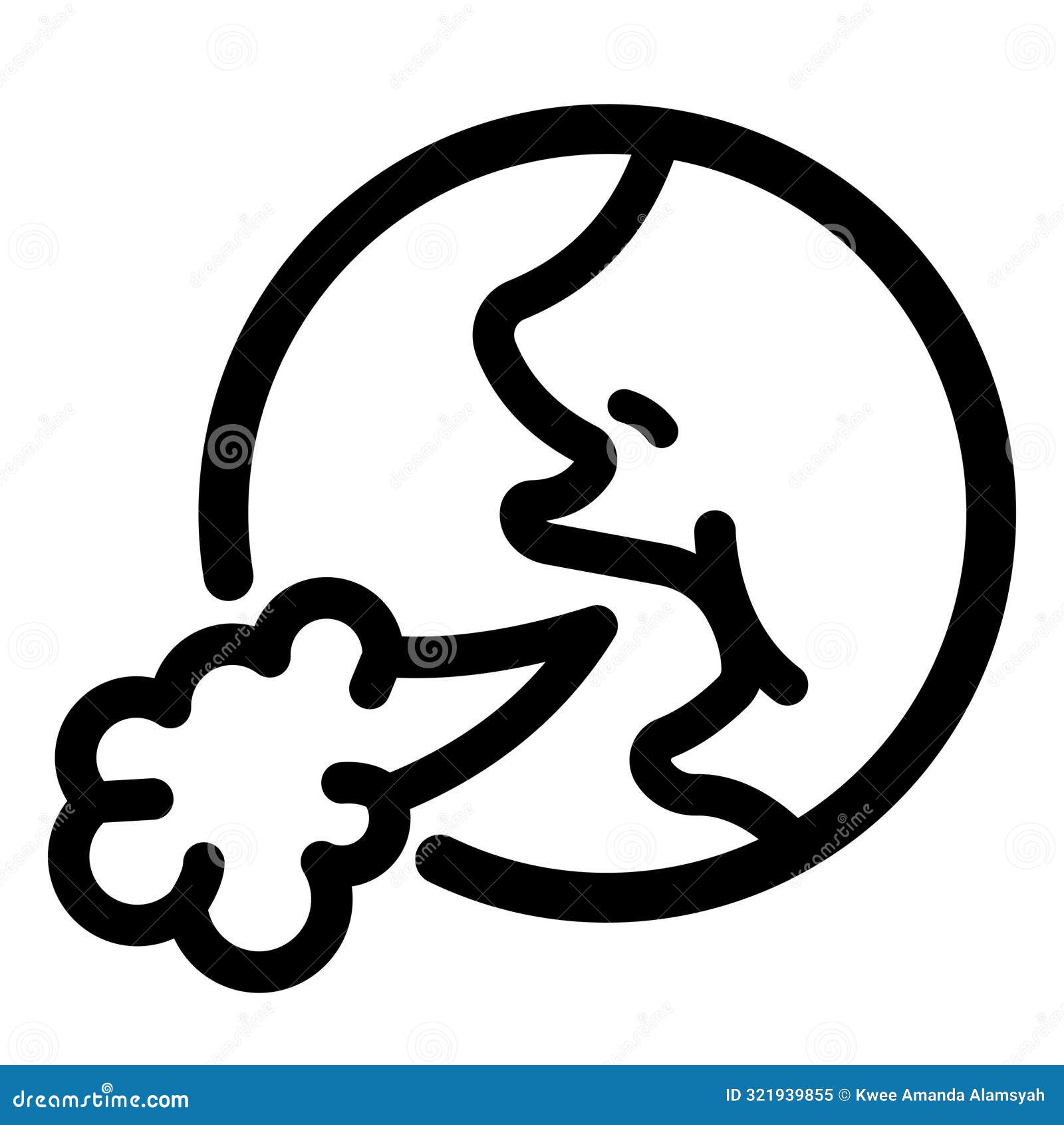 Burp vector icon stock vector. Illustration of loudly - 321939855