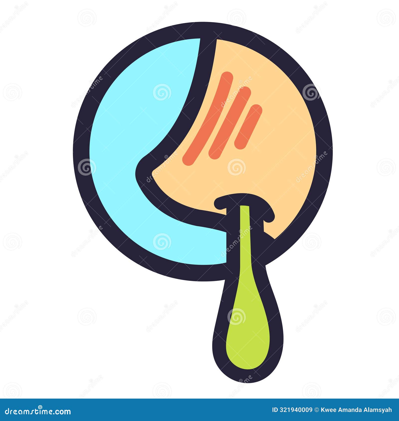 Green snot vector icon stock vector. Illustration of flat - 321940009