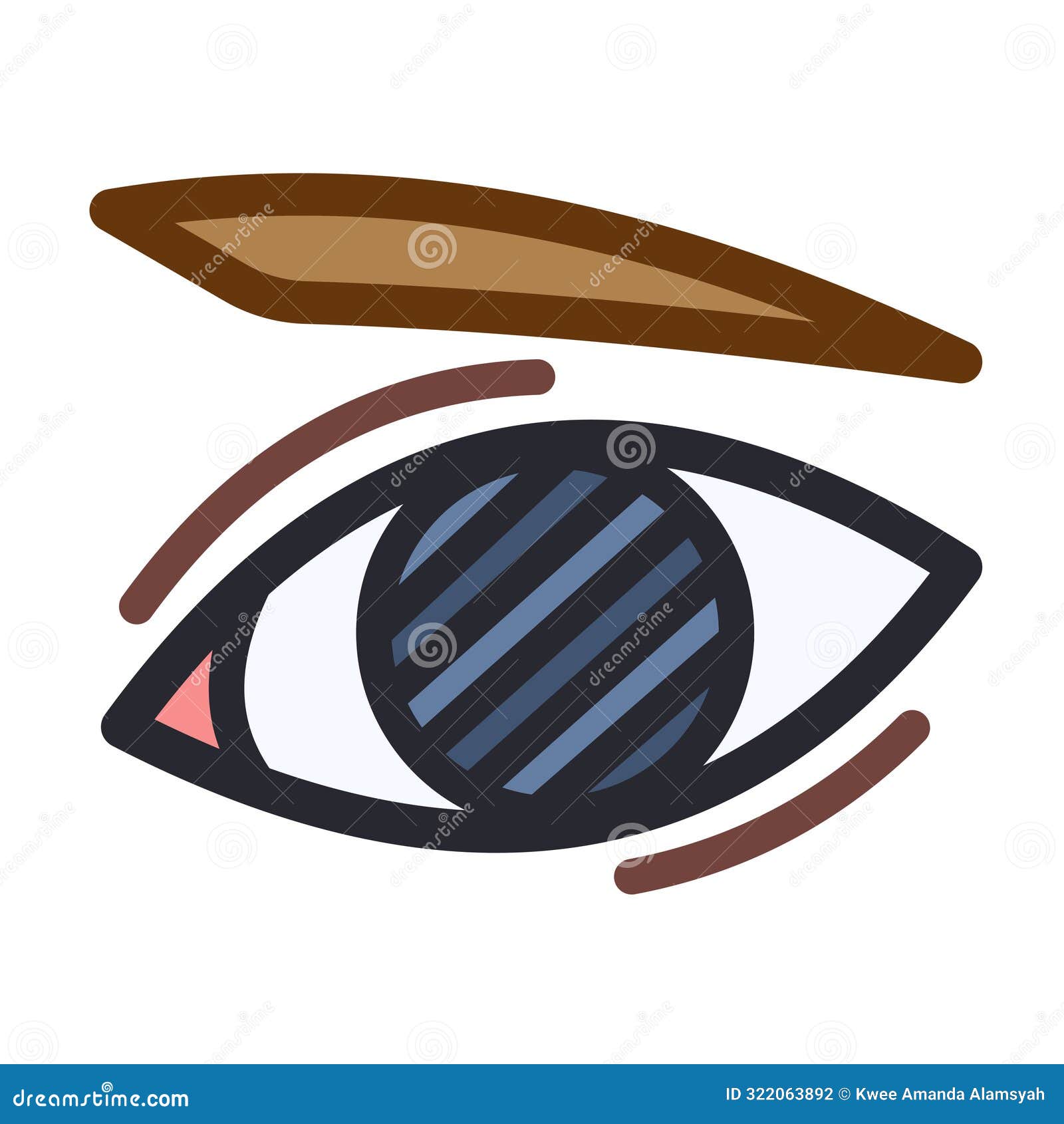 Blind Eye Vision Vector Icon Colored Stock Vector - Illustration of ...