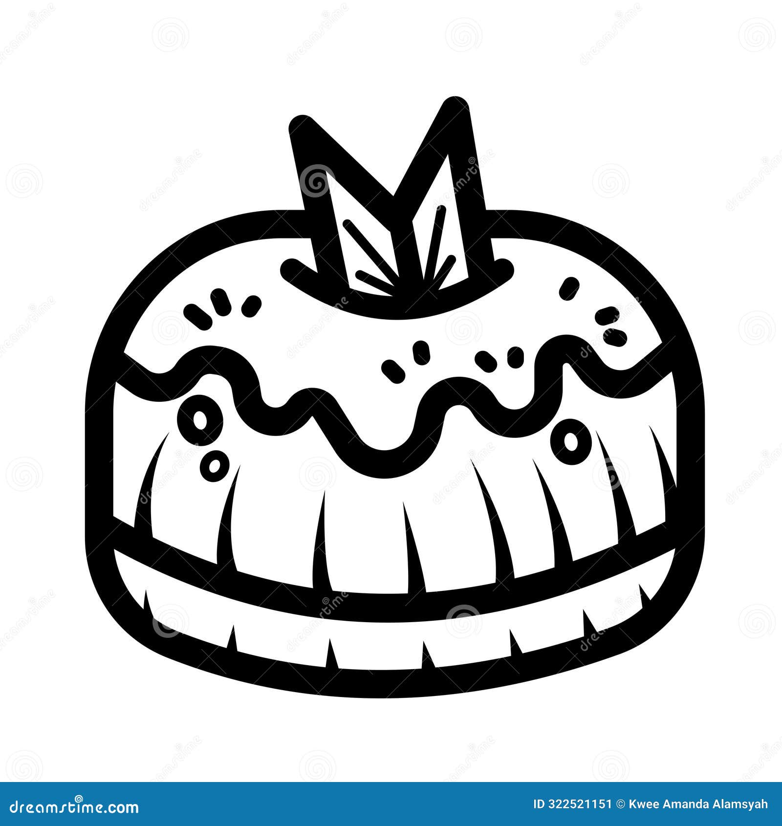 Kue Putu Ayu Vector Illustration Icon Stock Vector - Illustration of ...