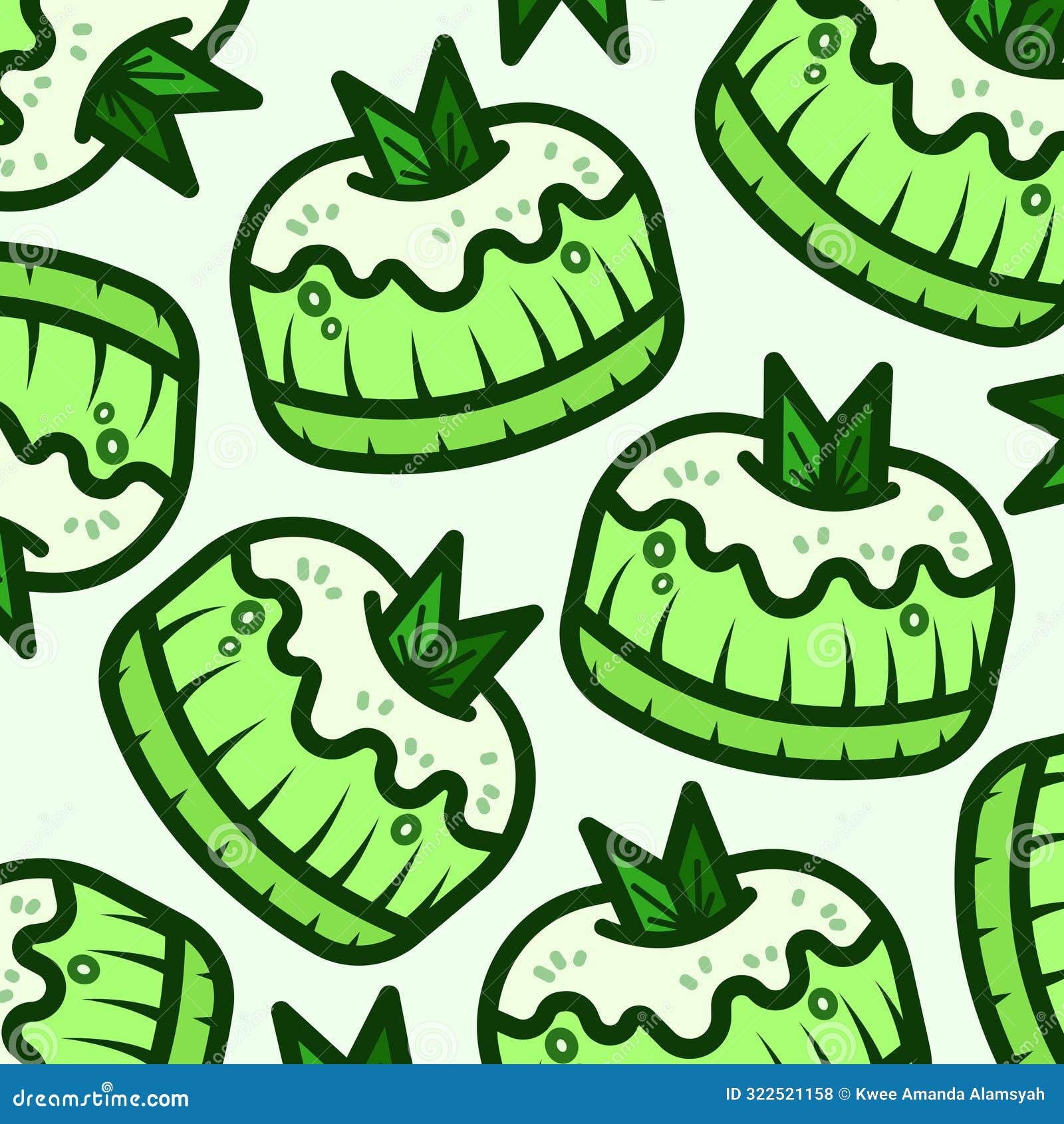 Kue Putu Ayu Vector Illustration Pattern | CartoonDealer.com #322521158