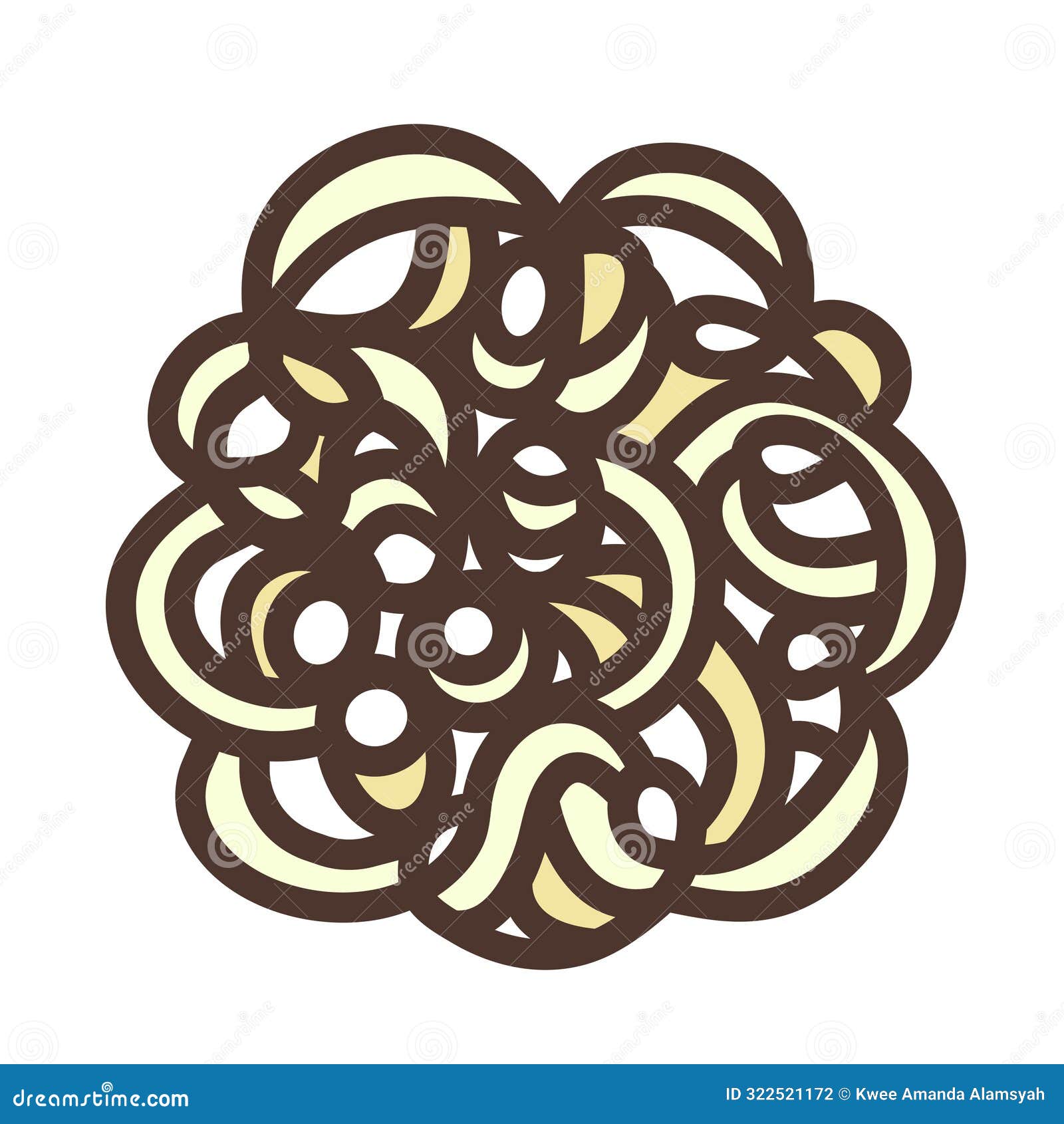 Kerupuk Mawar Colored Vector Icon Stock Vector - Illustration of ...