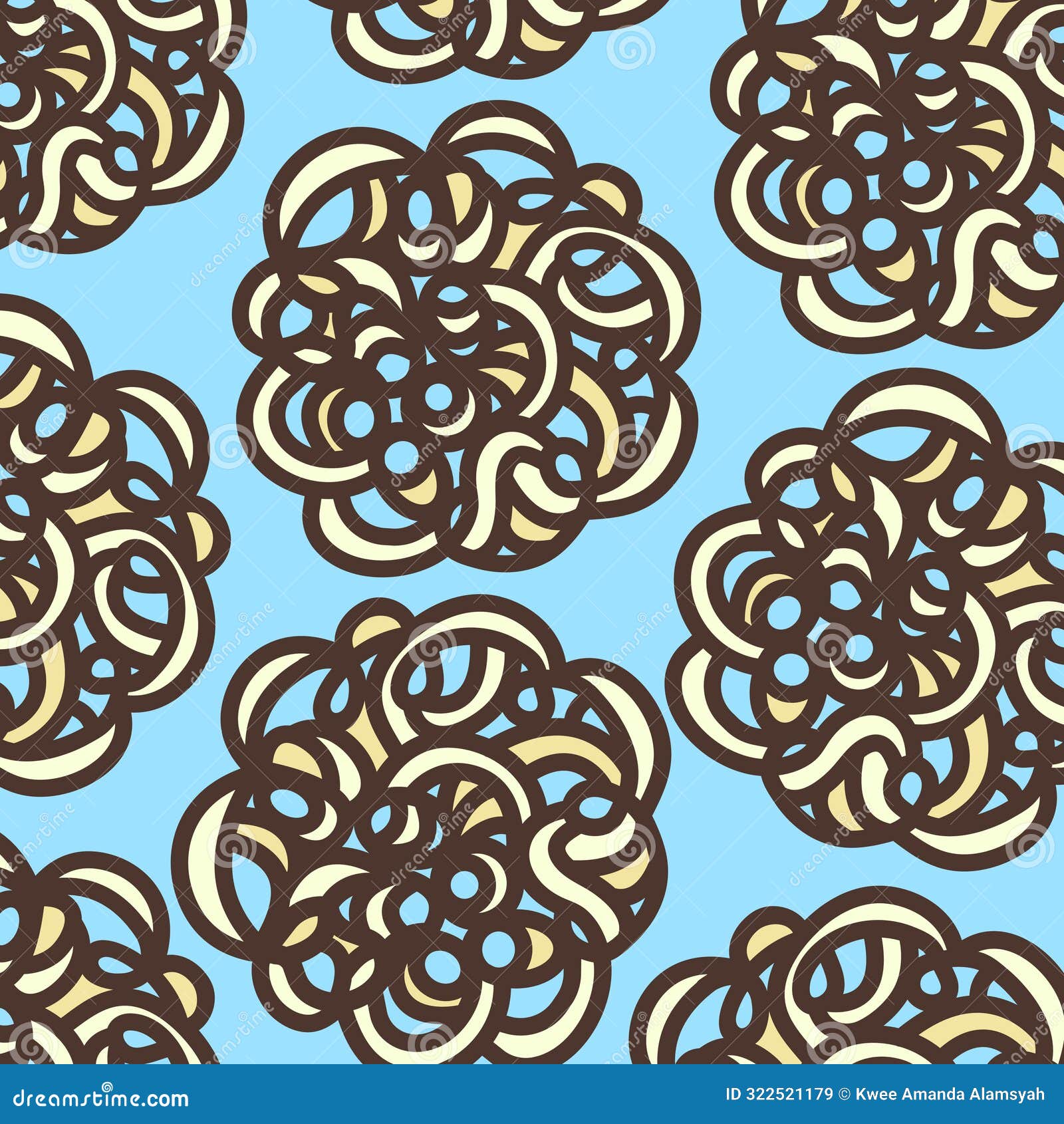 Kerupuk Mawar Vector Illustration Pattern Stock Vector - Illustration ...