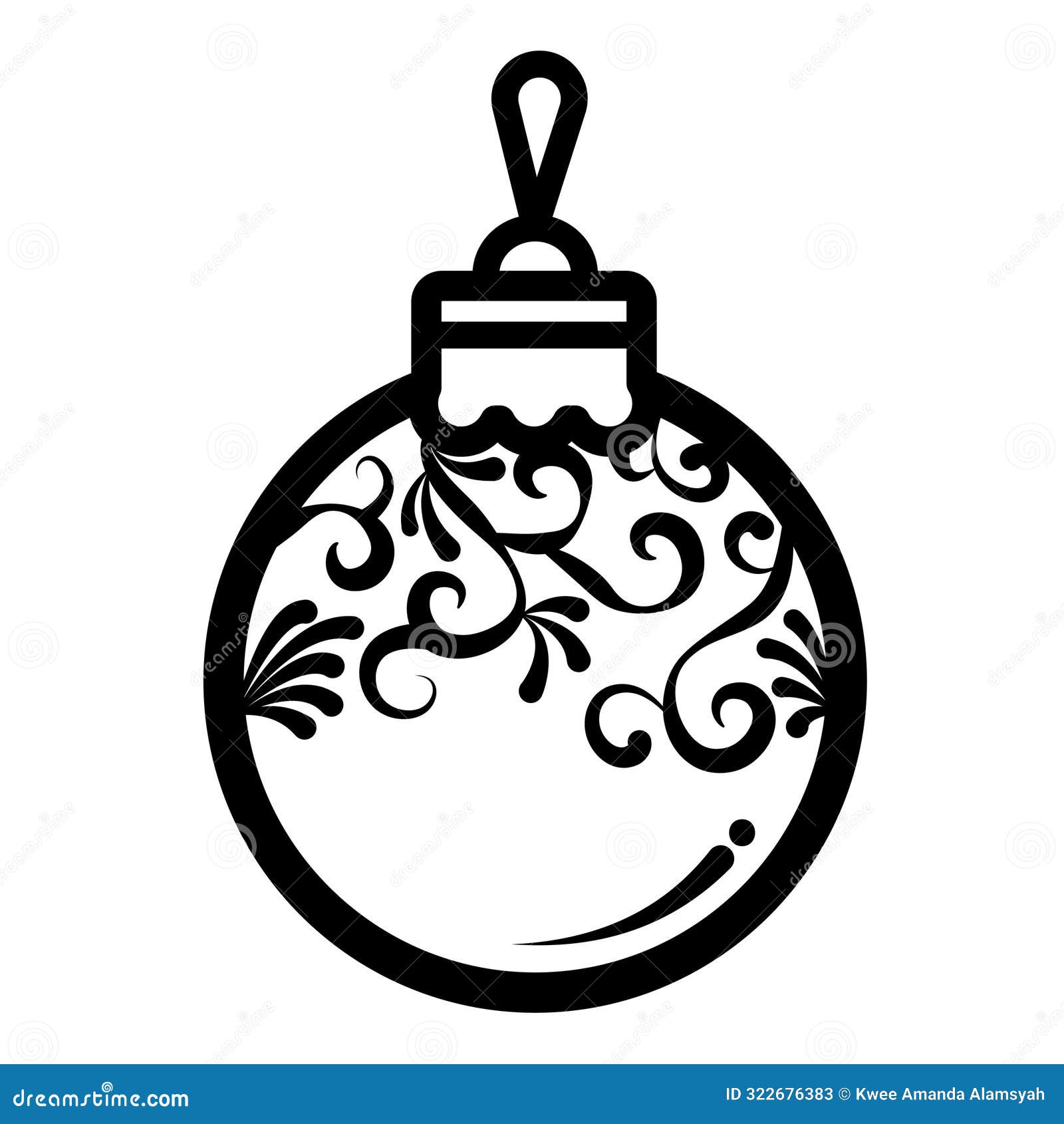 Christmas Tree Decoration Vector Icon Stock Vector - Illustration of ...