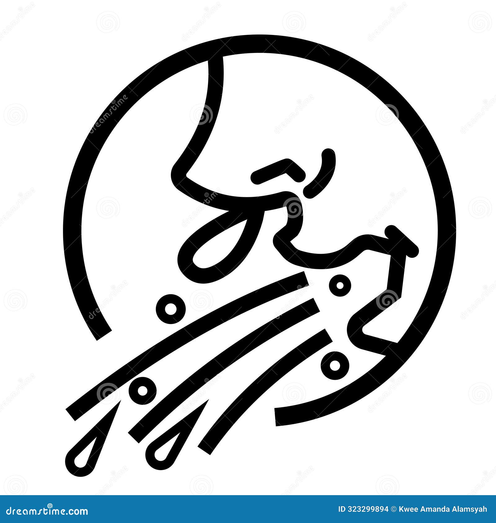 Cough and flu vector icon stock vector. Illustration of medical - 323299894