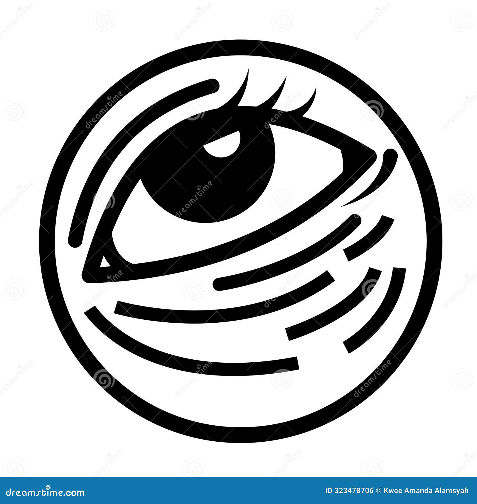 Eye Bags or Circles Vector Icon Illustration Stock Vector ...