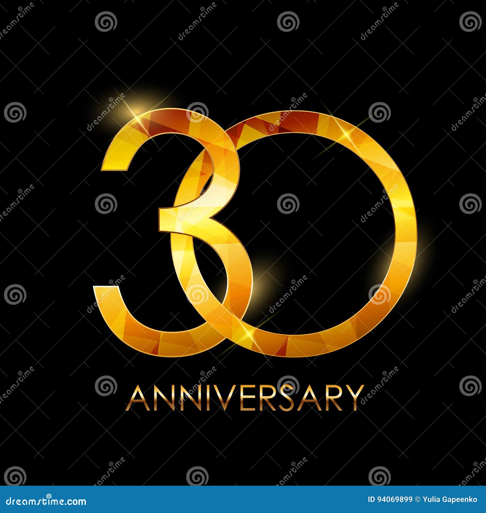 Template 30 Years Anniversary Congratulations Vector Illustratio Stock ...
