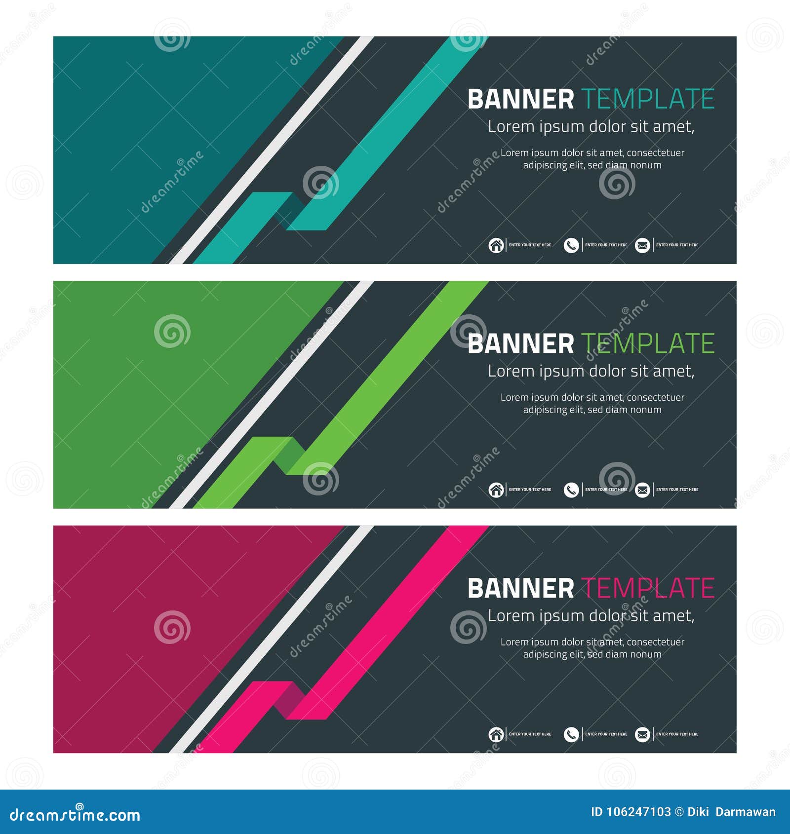 Abstract Header or Banner with Geometric Shape 4 Stock Vector ...