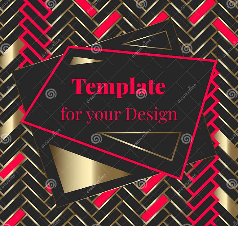 Template for Your Design on Brick Elements Background of Different ...