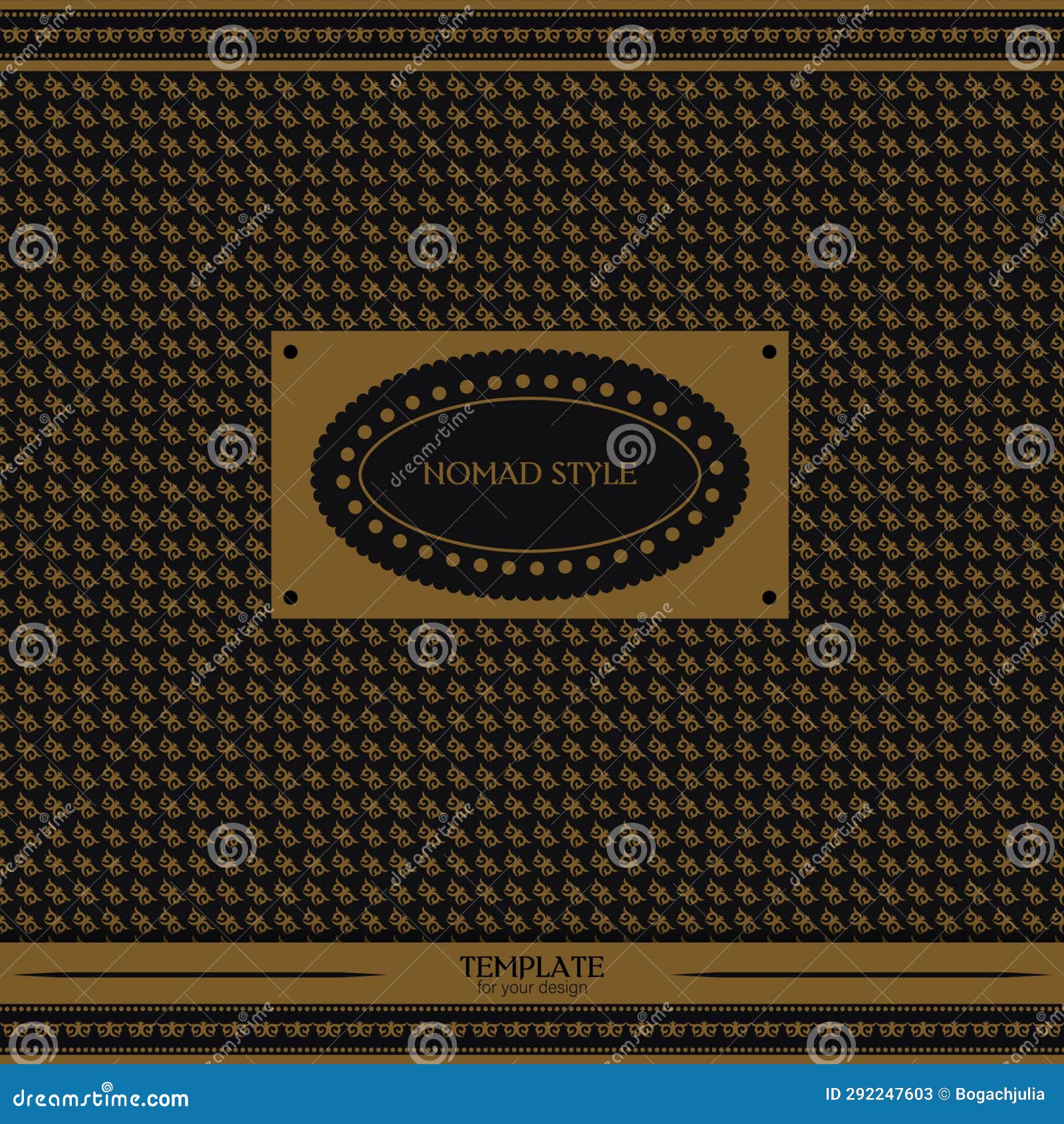 Template for Your Design of Nomad Style Stock Illustration - Illustration of kirgiz, packaging ...