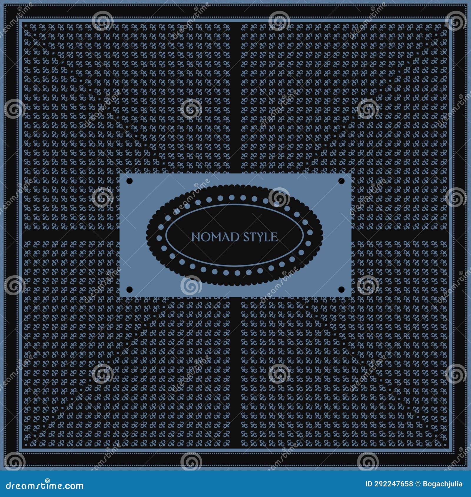 Template for Your Design of Nomad Style Stock Vector - Illustration of ...