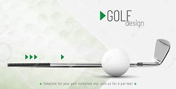 Template for Your Golf Design with Sample Text Stock Vector ...