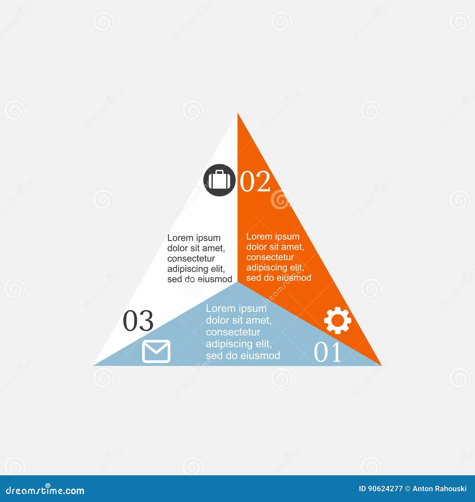 Template for Your Project, Three Steps Stock Illustration ...