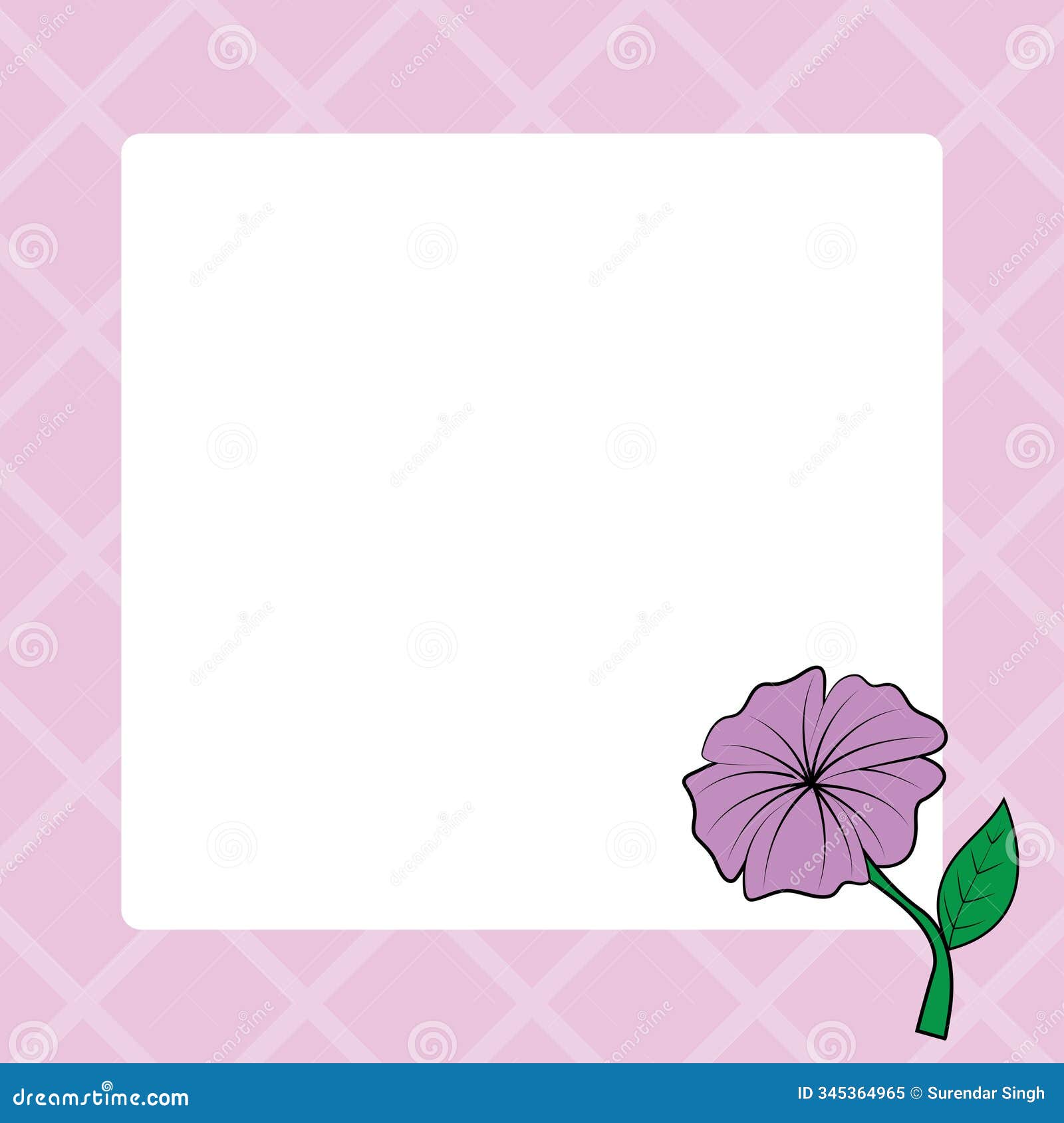 Template for Your Text. Notepad with Cute Flower. Notepad, Label ...
