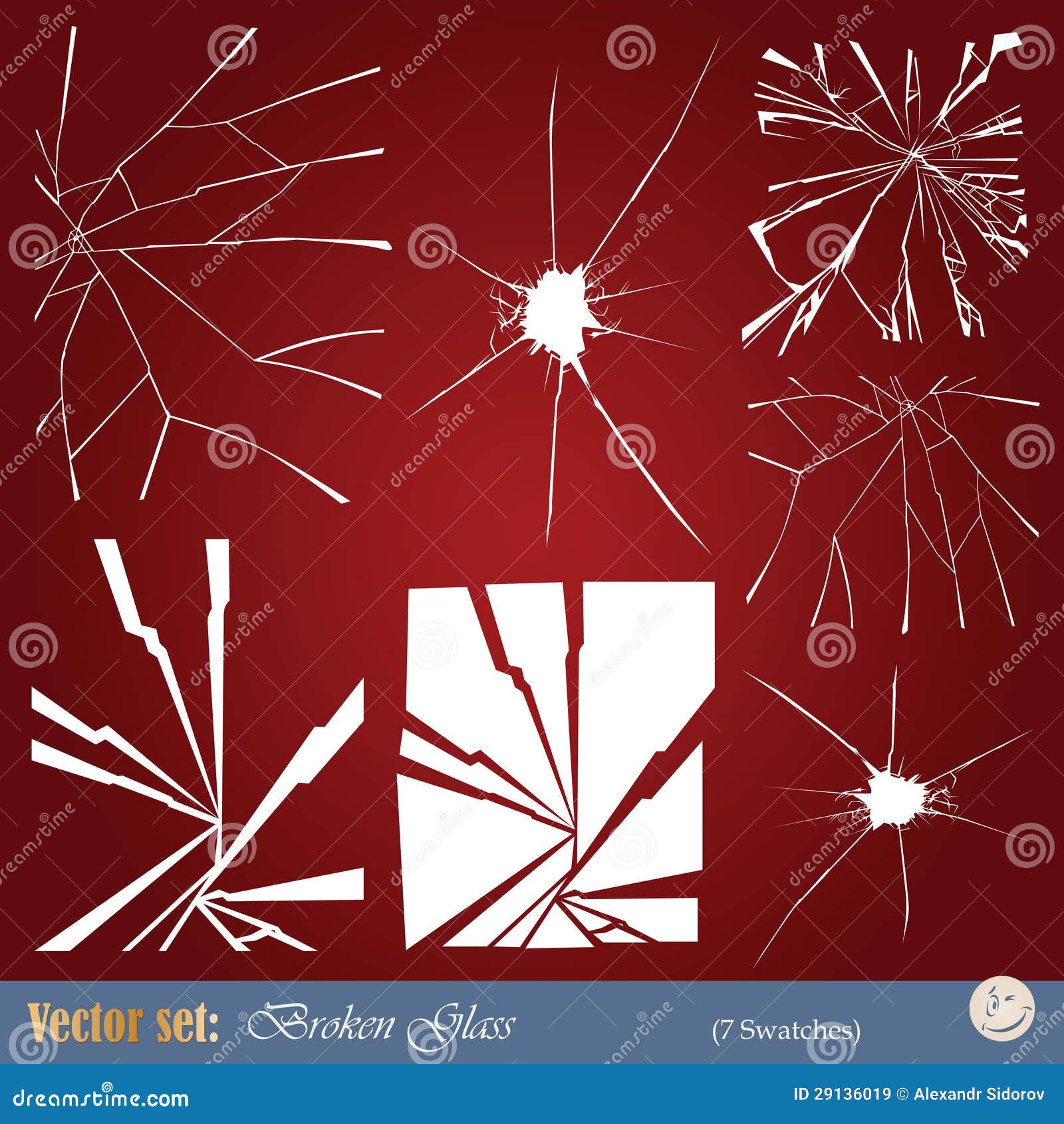 Templates of broken glass stock vector. Illustration of damage - 29136019
