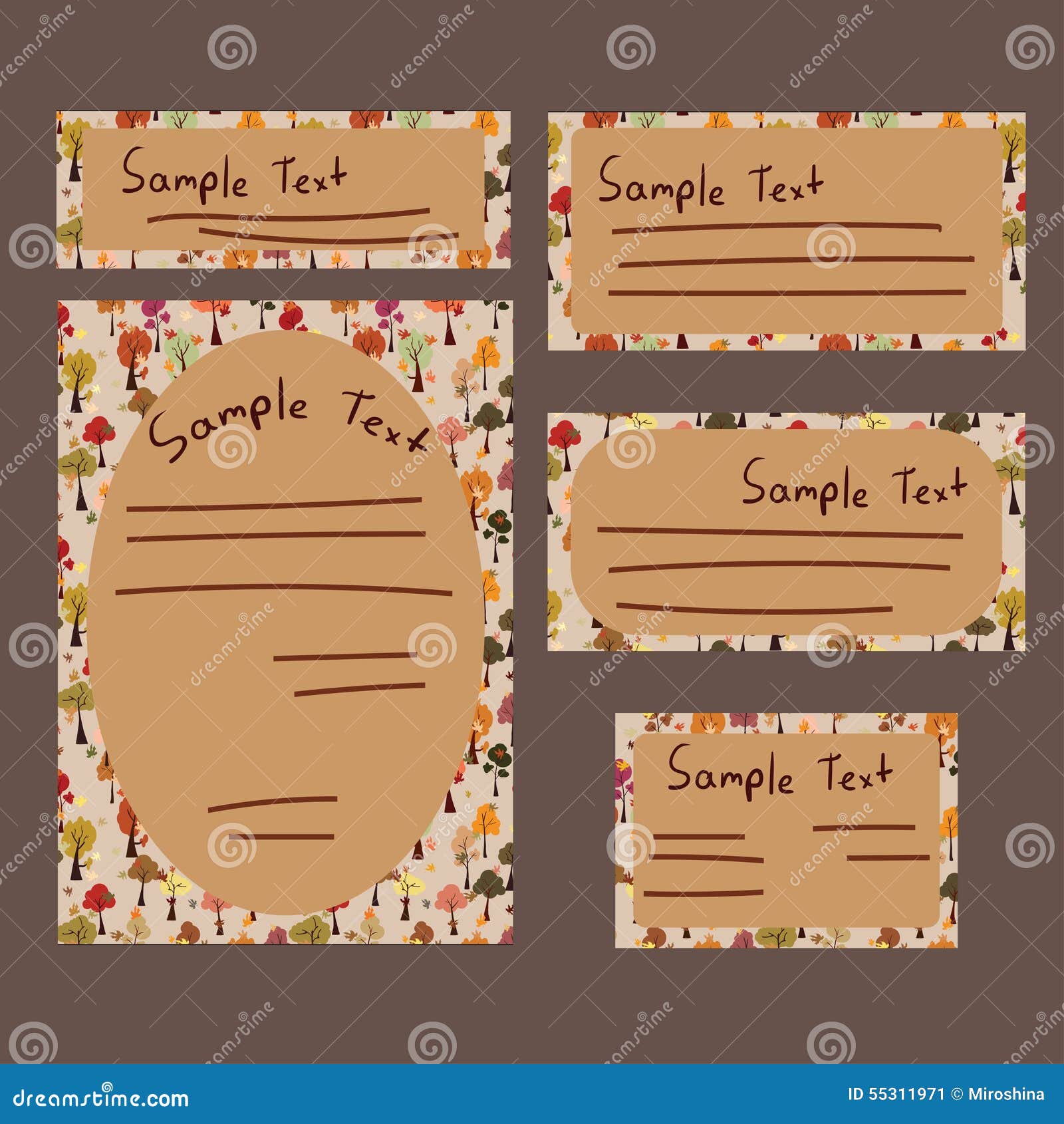 Templates of Card and Letter Stock Illustration - Illustration of ...