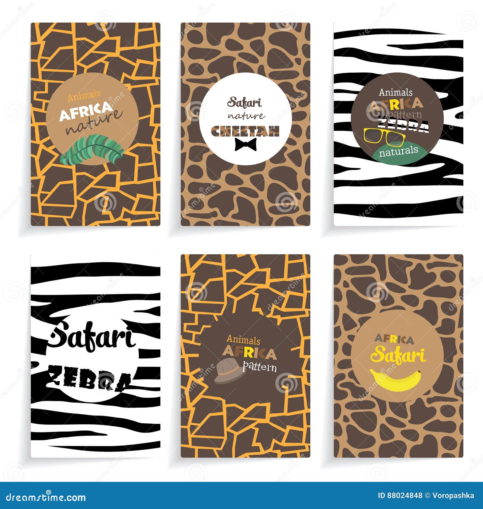 Templates cards stock vector. Illustration of giraffe - 88024848