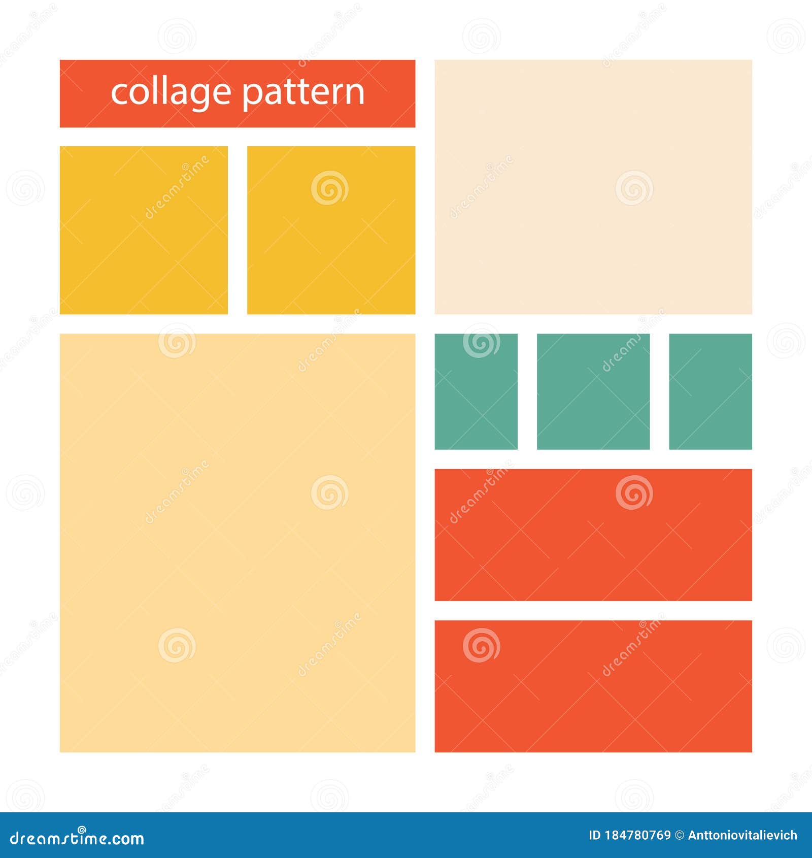 Templates Collage 15 Frame Photos.Template Of Moodboard. Vector ...